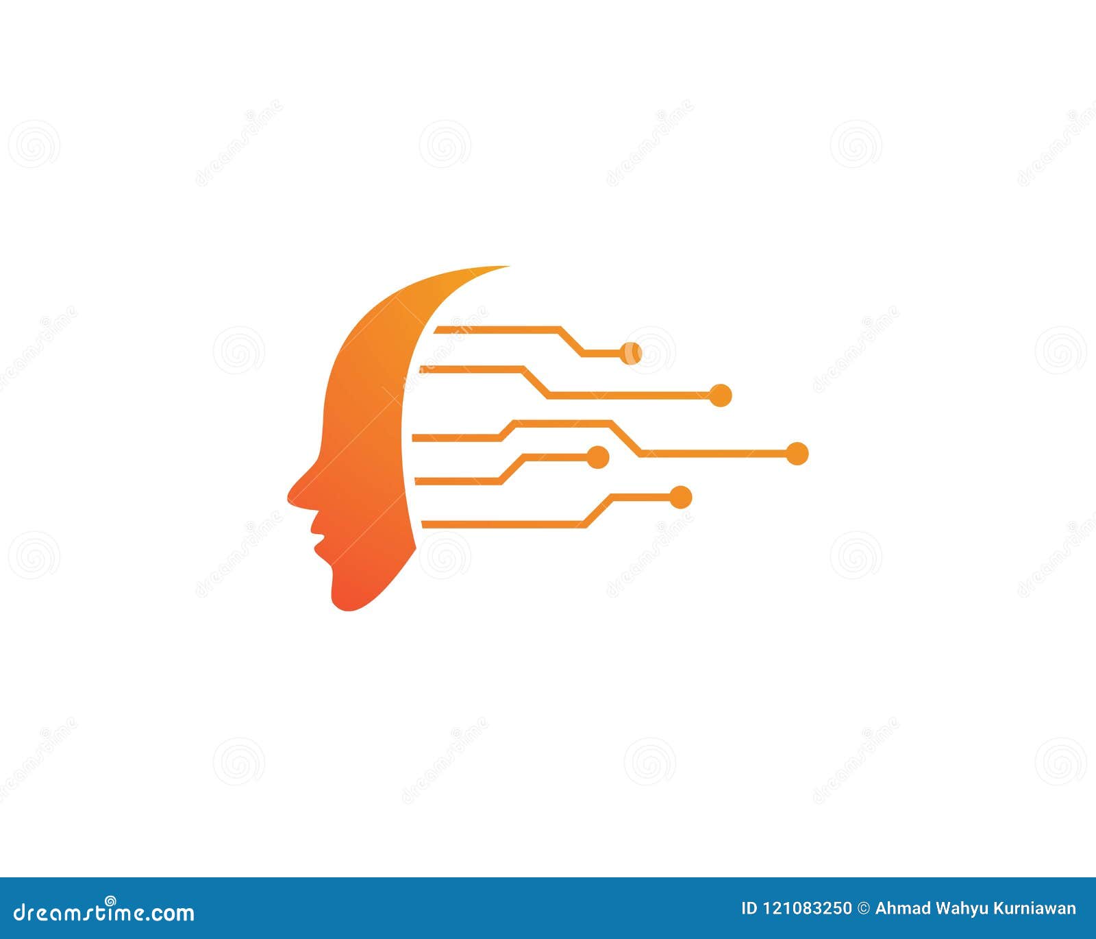 Head Technology Logo Vector Illustration | CartoonDealer.com #121083250