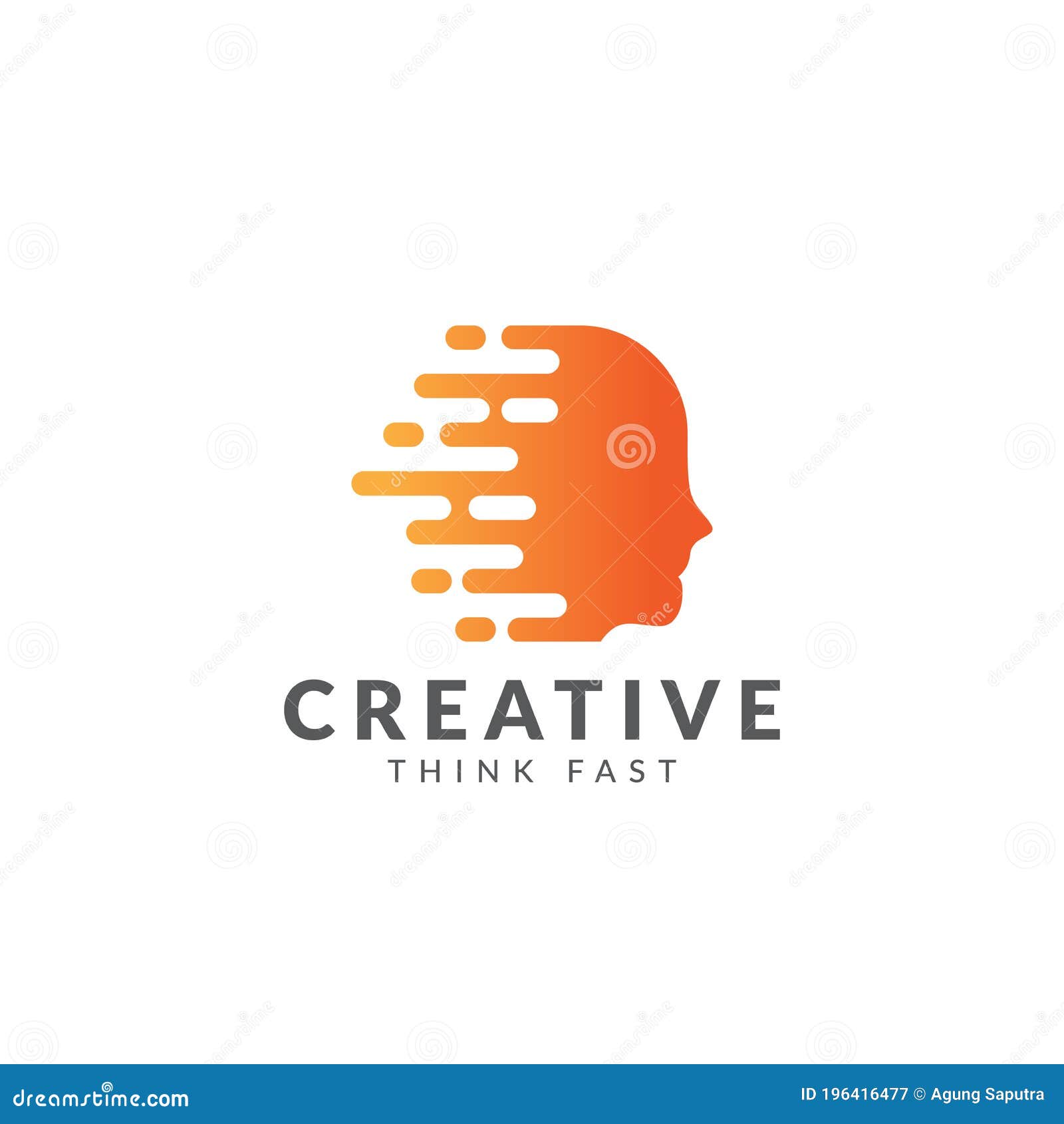 Head Think Fast Logo or Icon Vector Design Template Stock Vector ...