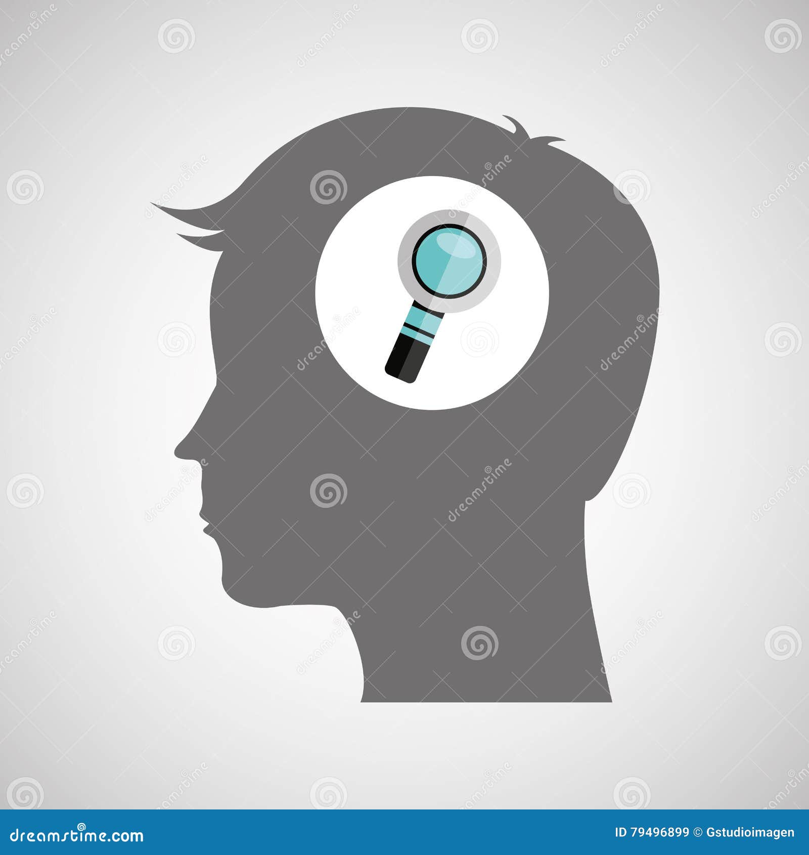 Head thinking design stock illustration. Illustration of digitally ...