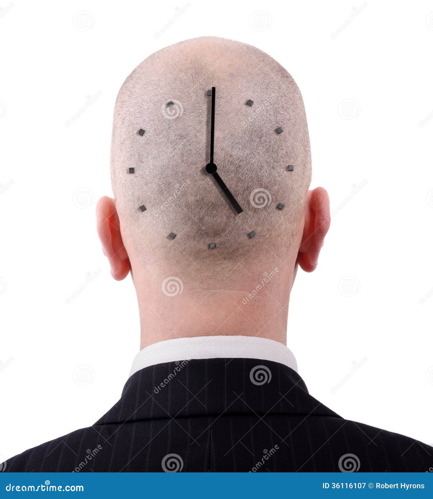 Head for time stock image. Image of employment, adult - 36116107