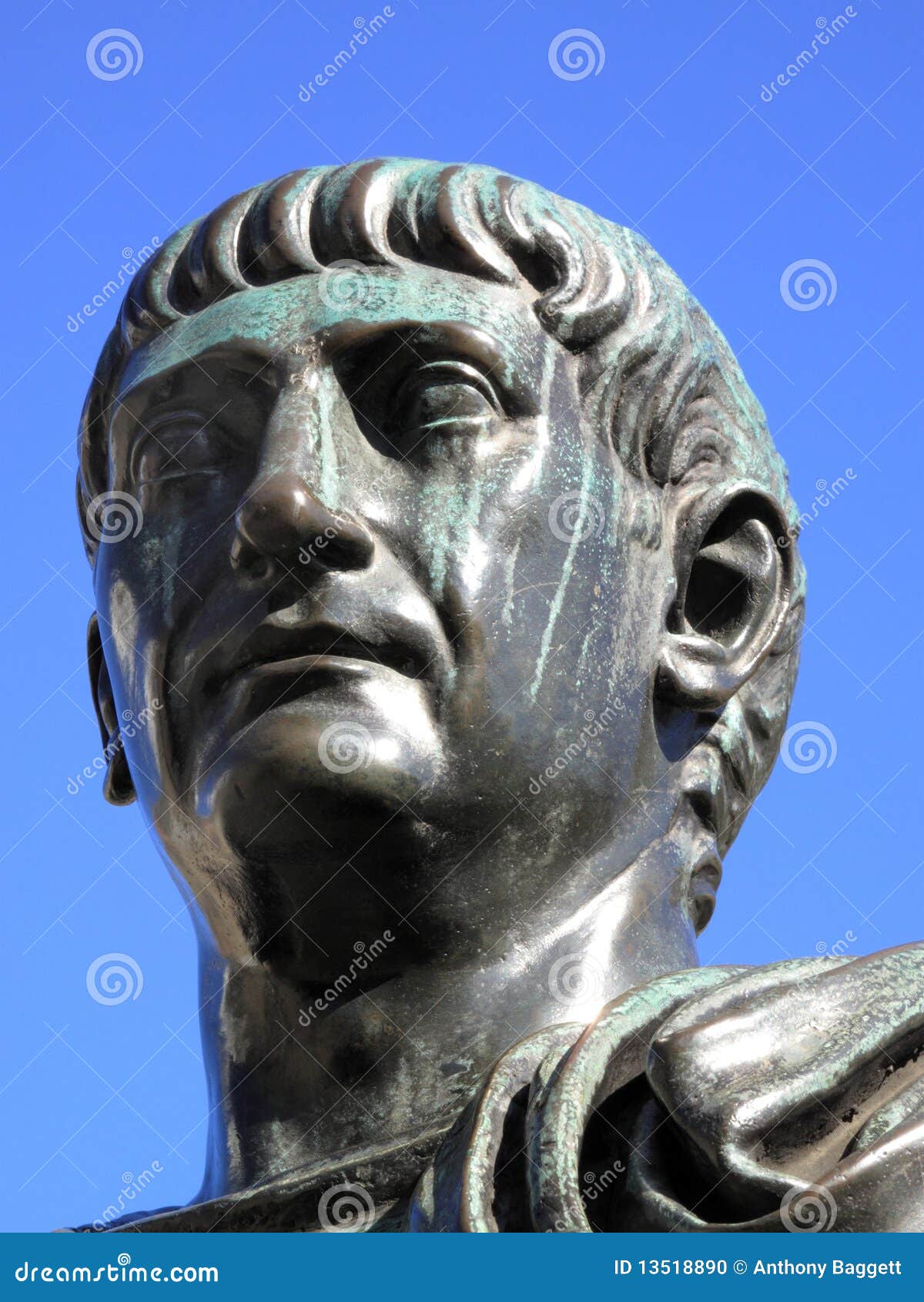 Head of Trajan 53-117AD stock photo. Image of caesar - 13518890