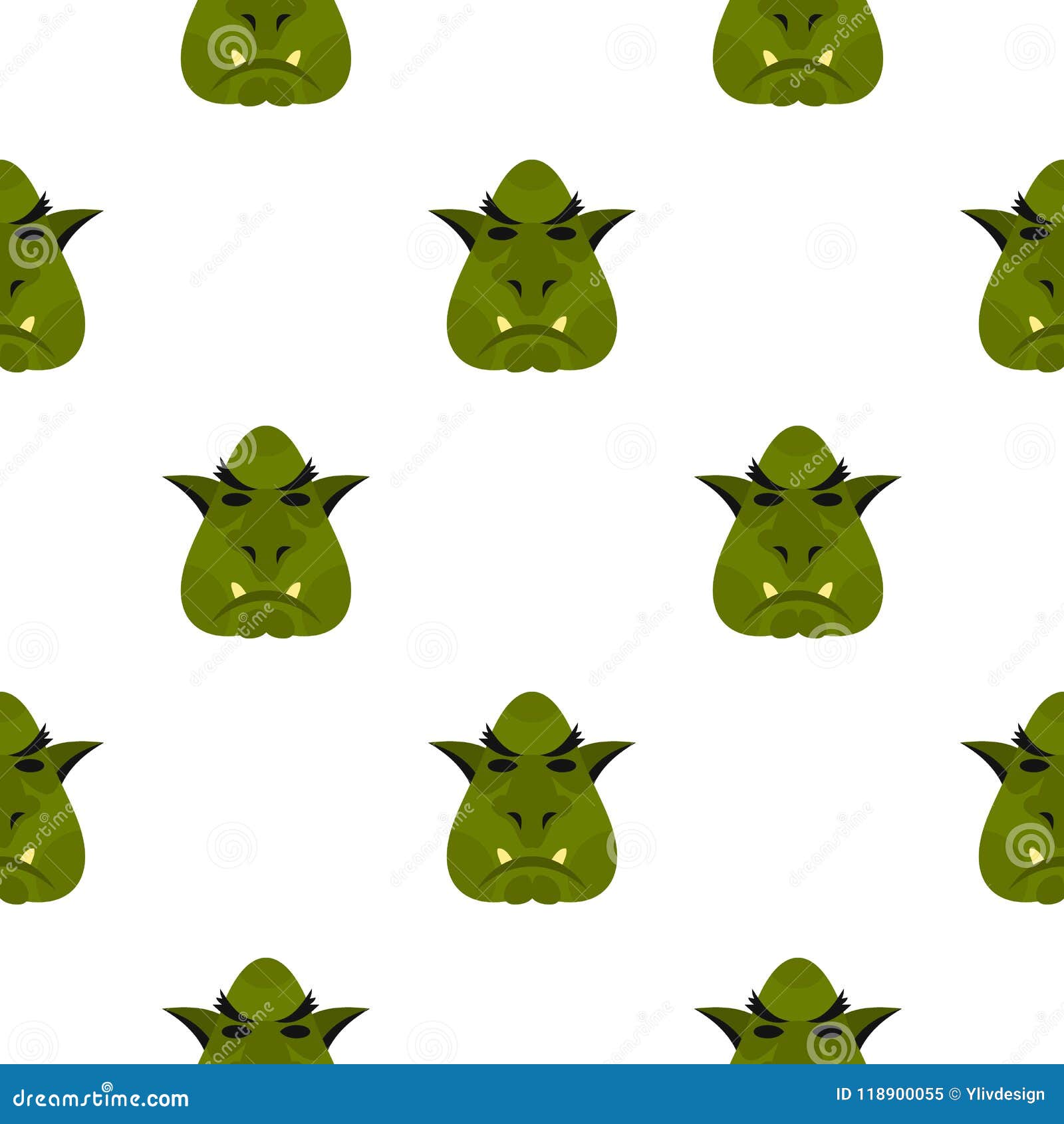 Head of troll pattern flat stock vector. Illustration of hair - 118900055