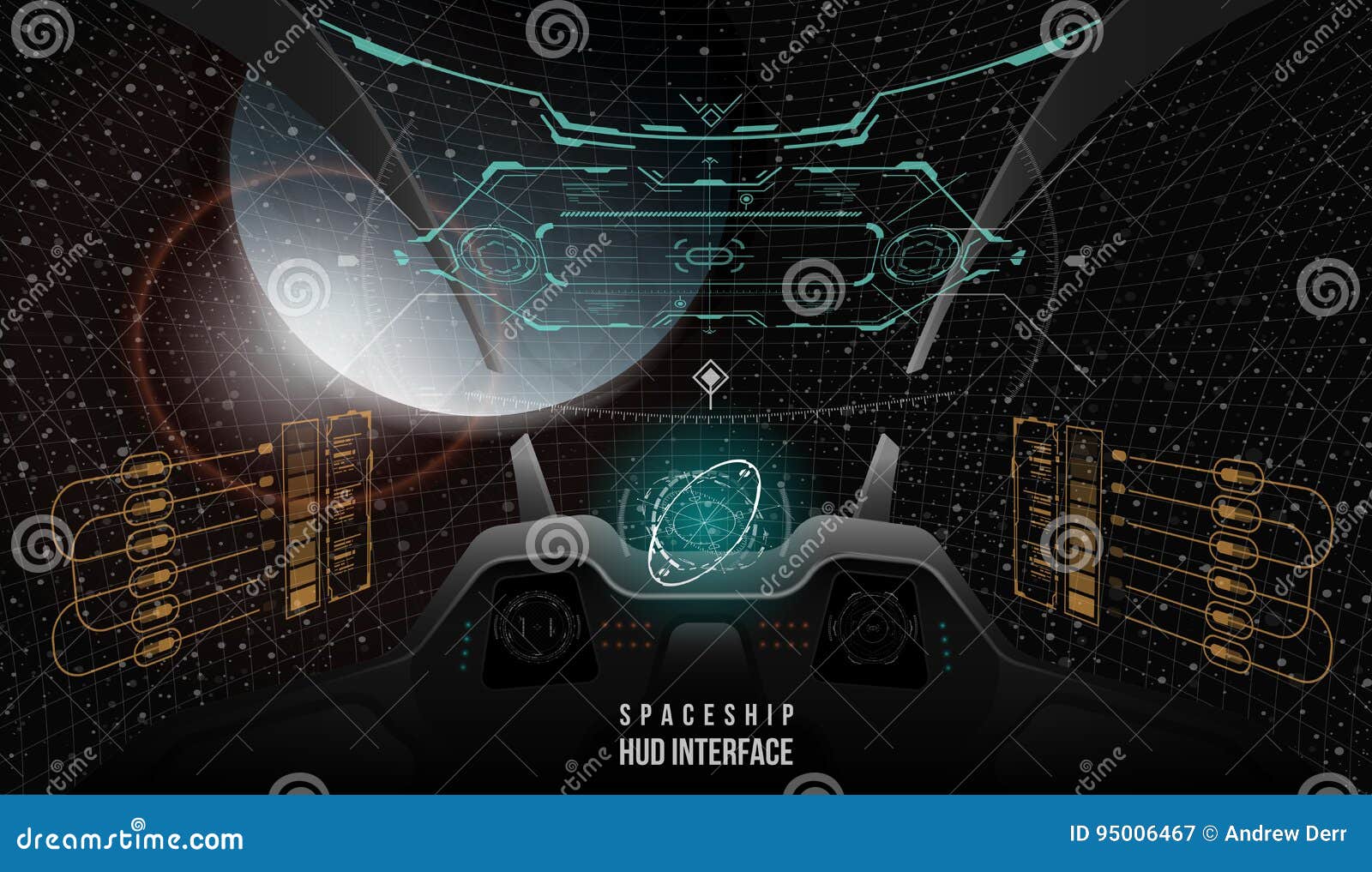 Head-up Display Elements for the Spaceship Interface Stock Vector ...
