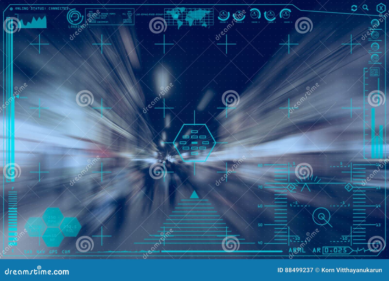 Display Interface Intelligence Dashboard And Charts. Financial Key ...