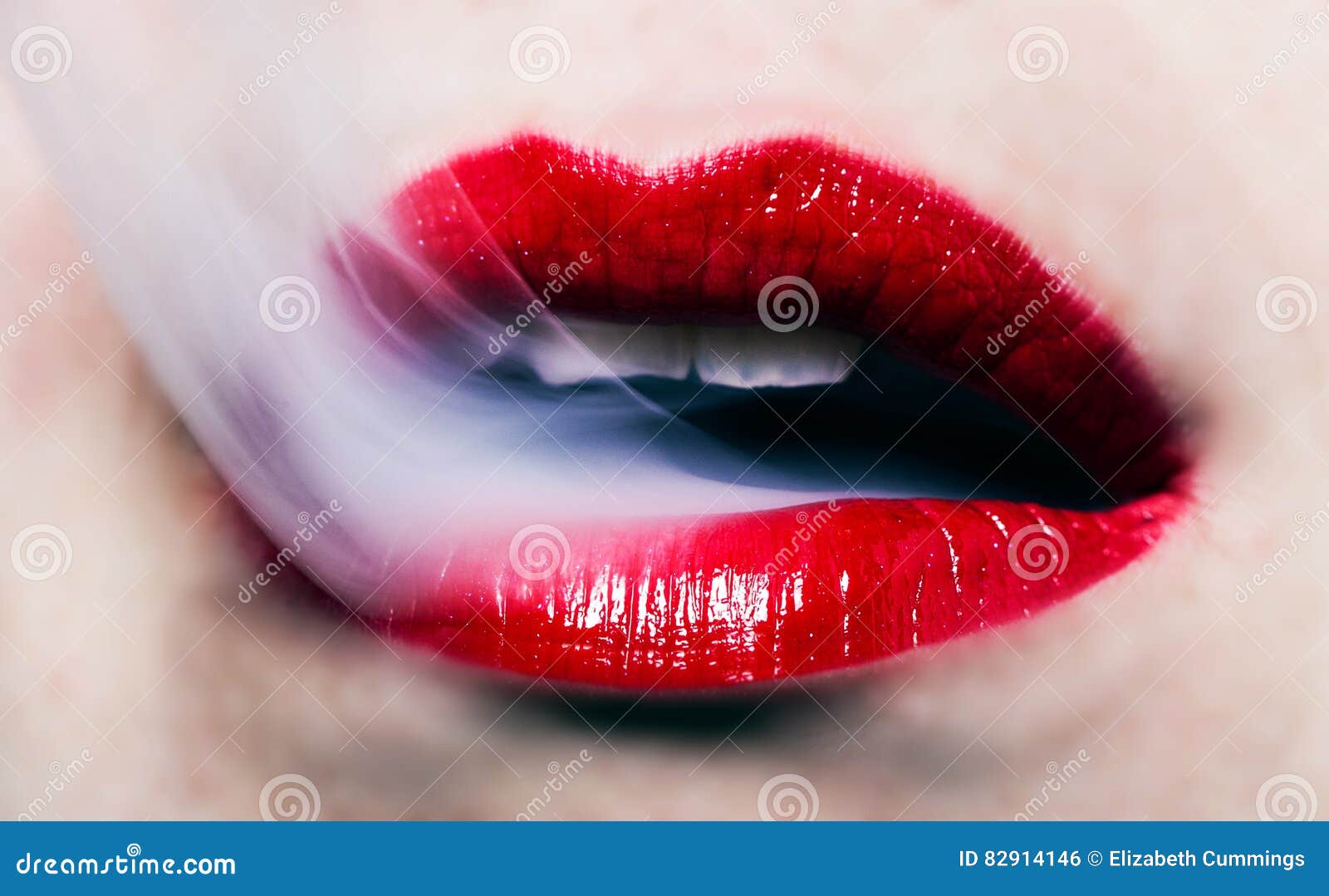 Head on View of a Woman with Vapor Stock Photo - Image of drift ...