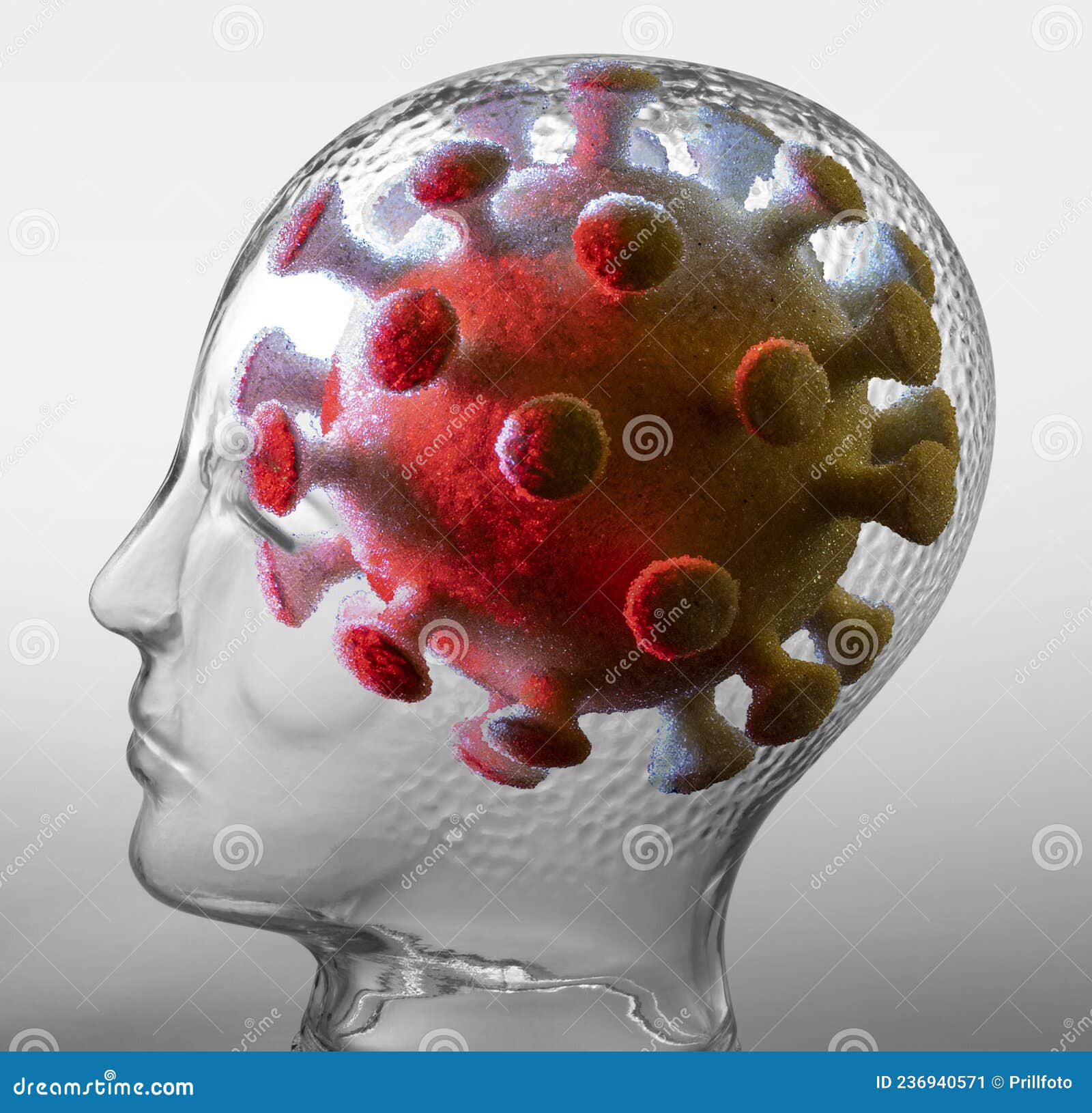Head and virus stock image. Image of biology, inoculation - 236940571