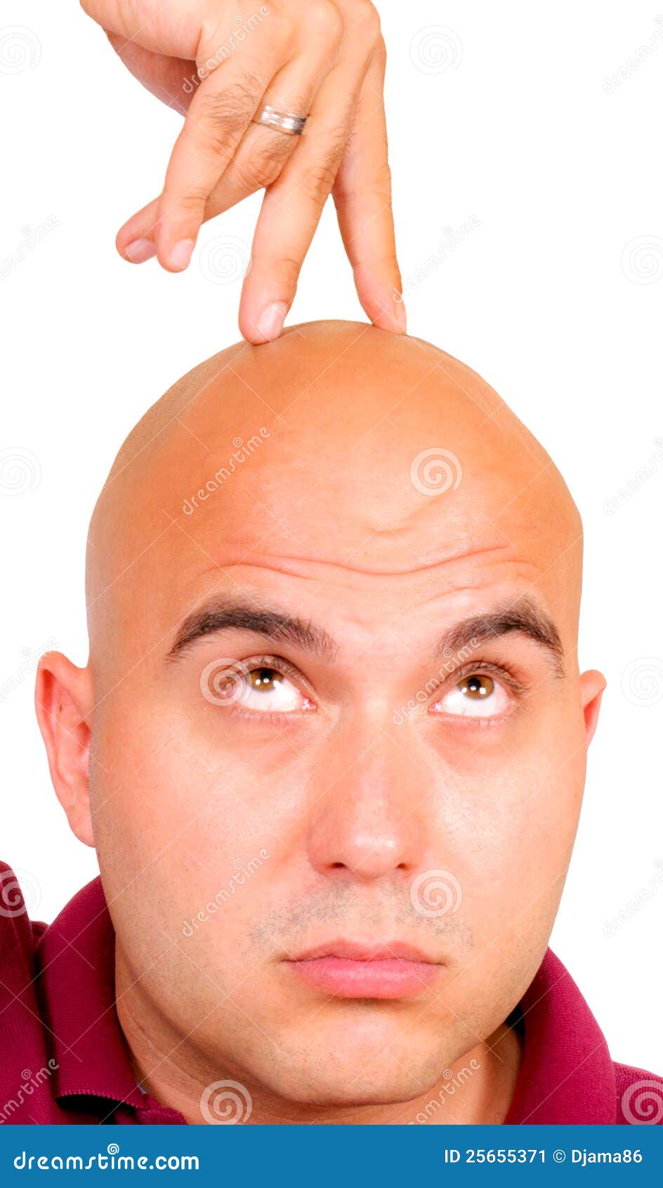 Head walk stock image. Image of male, grimacing, bald - 25655371