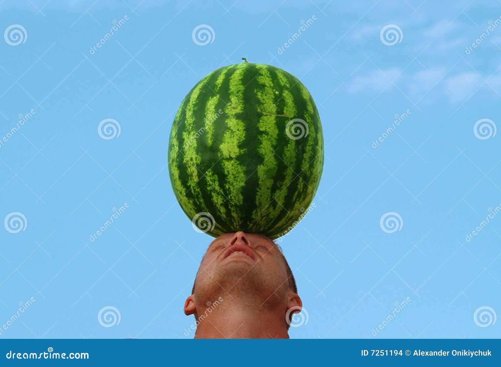 Head and water-melon stock photo. Image of feed, vitamins - 7251194