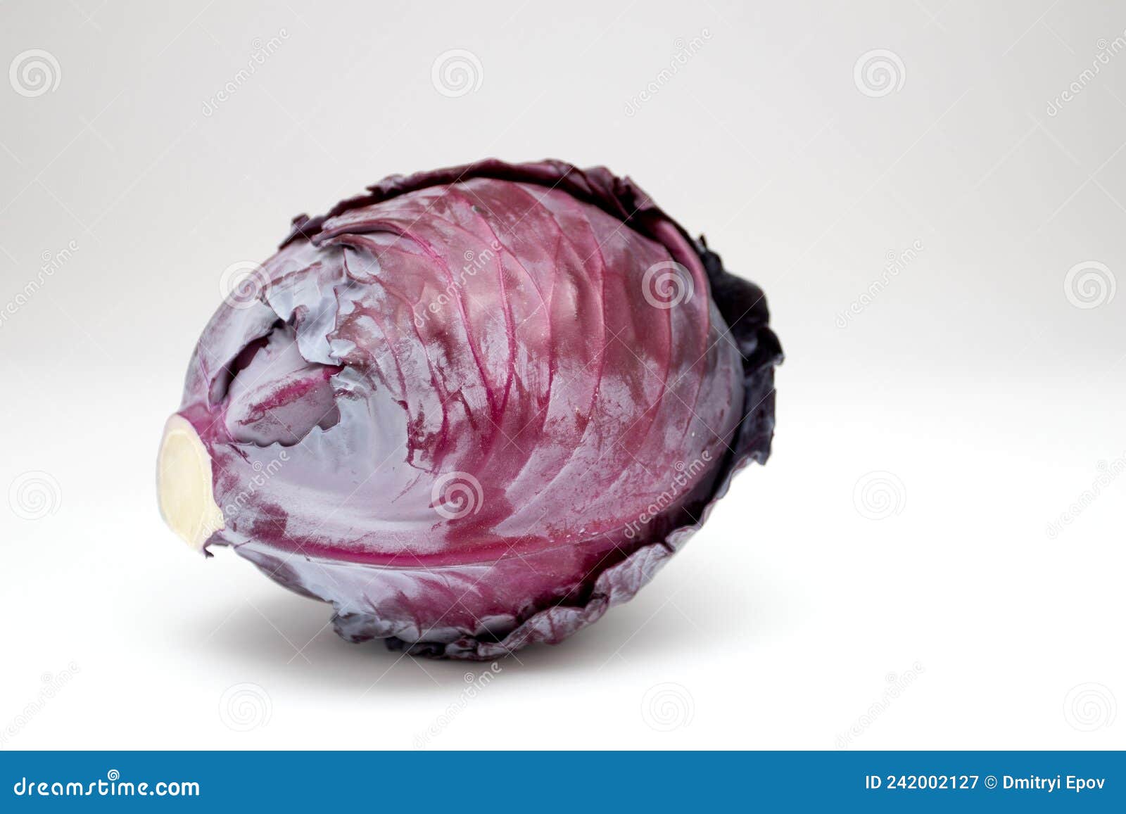 Head of Whole Purple Cabbage on White Background Stock Image - Image of ...