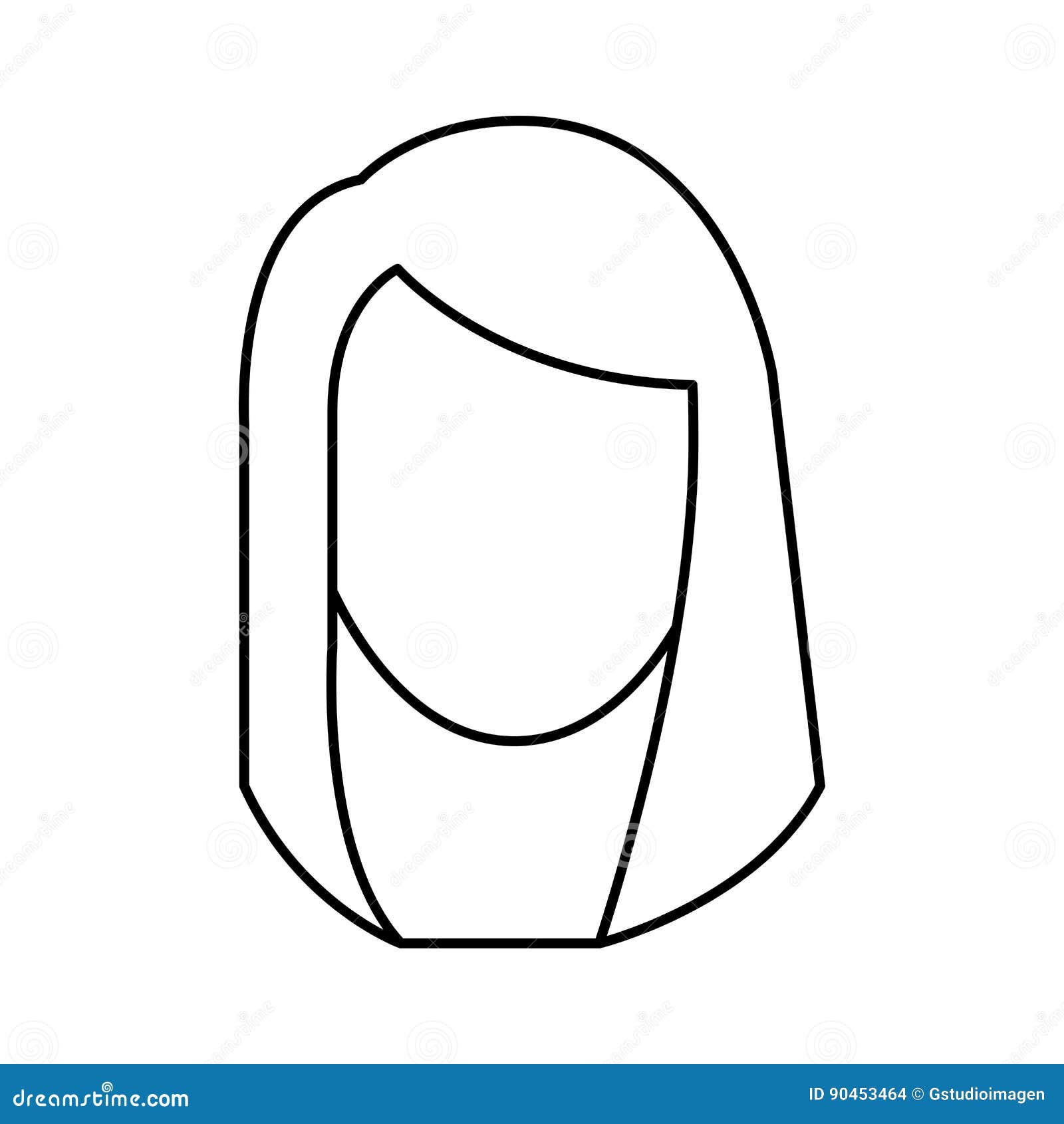 Head woman character icon stock vector. Illustration of character ...