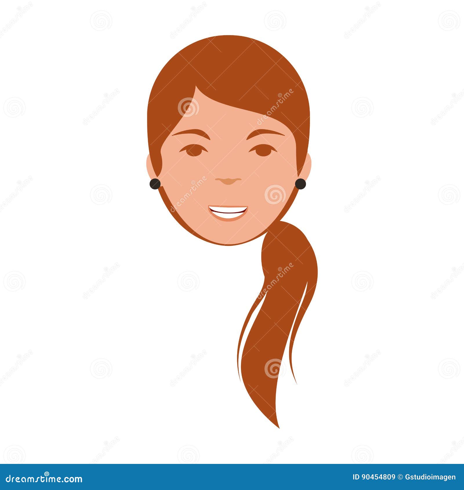 Head woman character icon stock vector. Illustration of attractive ...