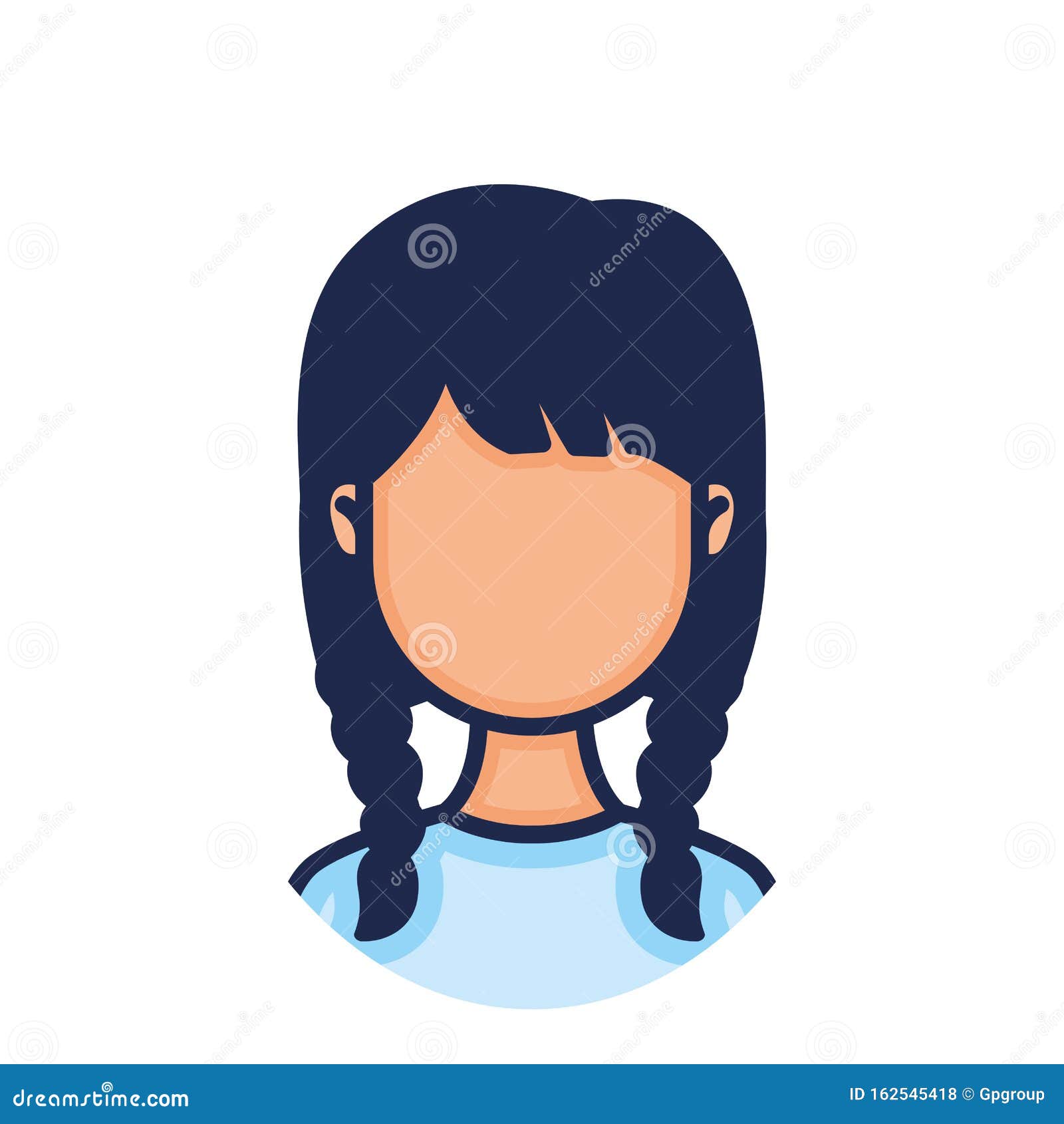 Hair Braids Illustration Fashion Colour Illustration Braids Hair Cartoon Of Female Hairstyles