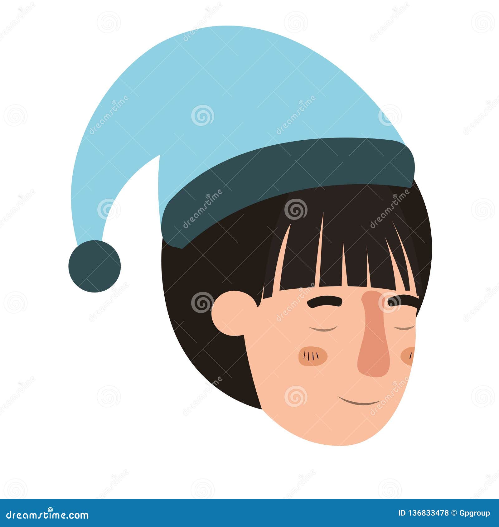 Head of Woman Sleeping Avatar Character Stock Vector - Illustration of ...