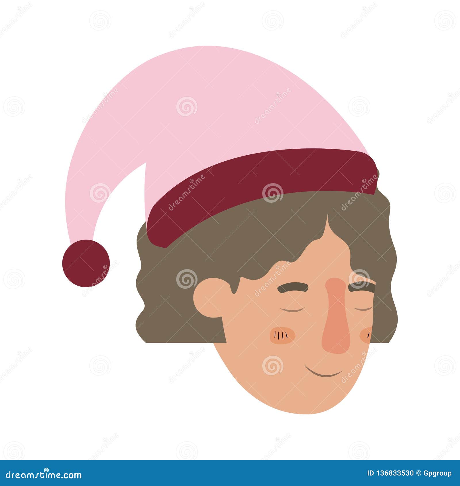 Head of Woman Sleeping Avatar Character Stock Vector - Illustration of ...