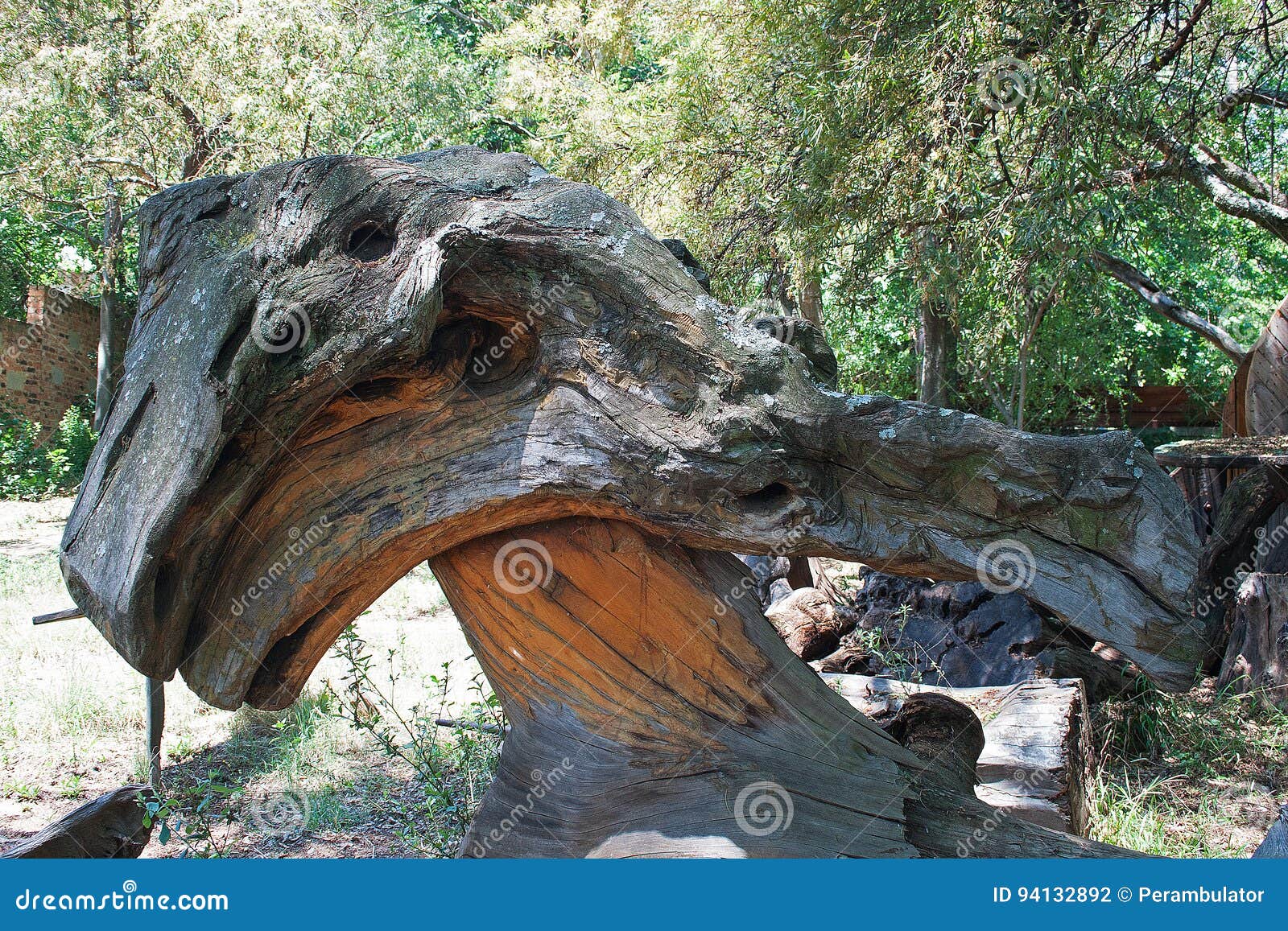 HEAD of WOOD CREATURE stock photo. Image of background - 94132892