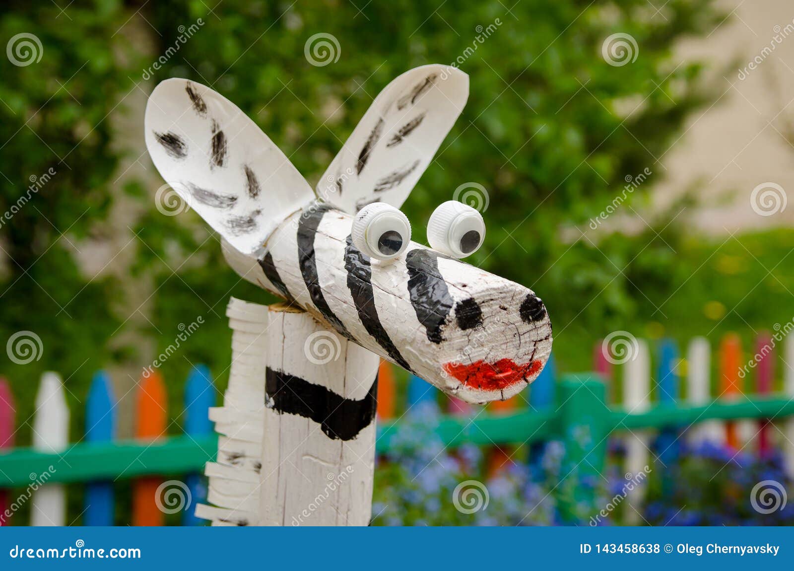 Toy Zebra From Plastic On A Yellow Background Stock Image ...