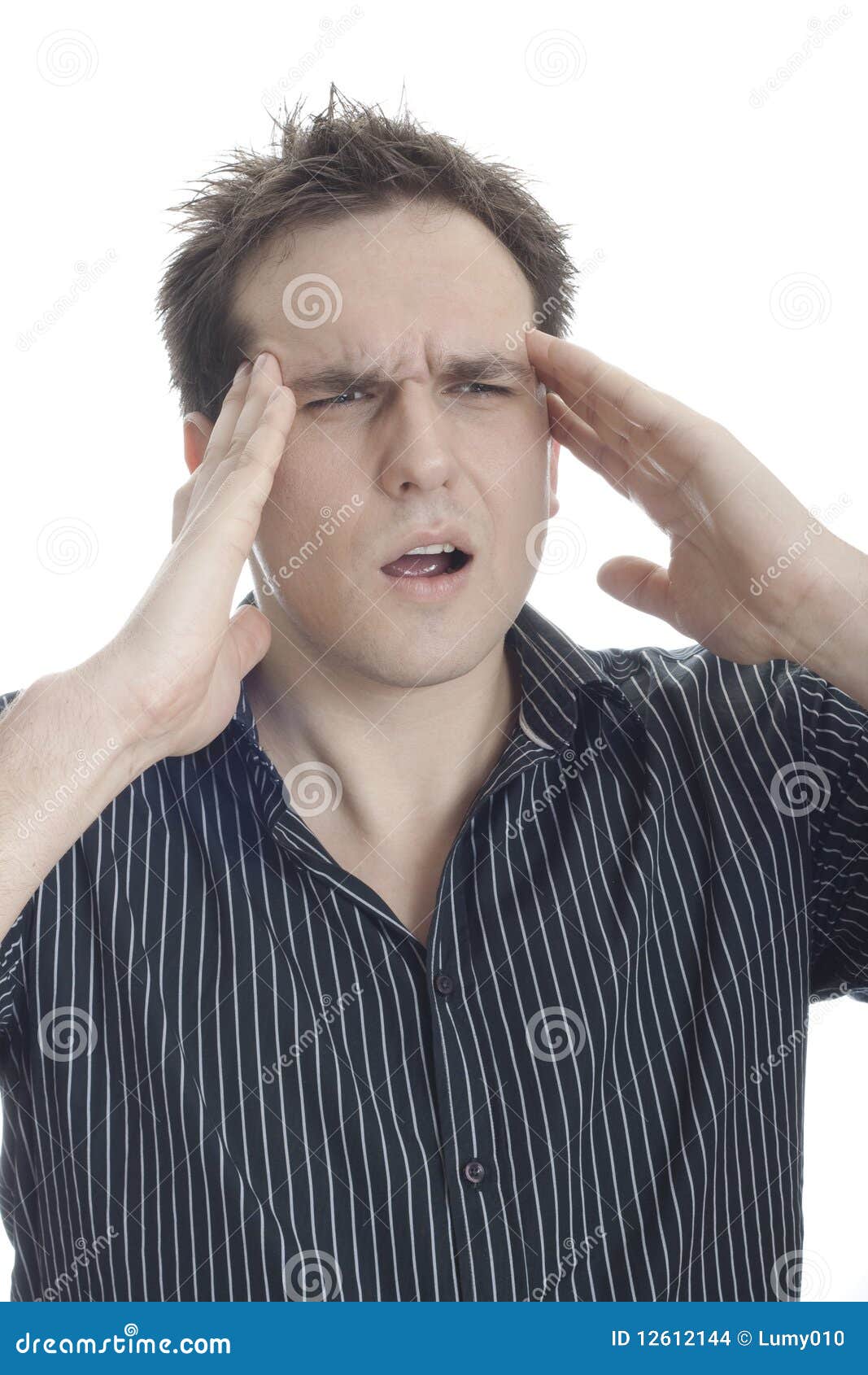 Headache stock photo. Image of sick, people, head, hand - 12612144