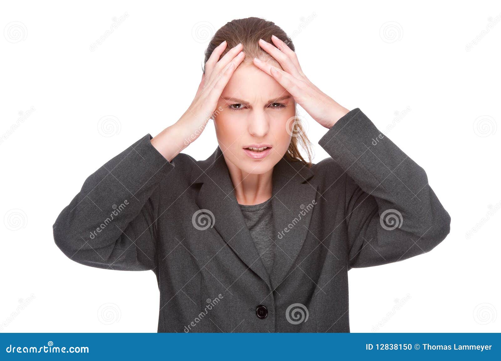 Headache stock photo. Image of people, isolated, jacket - 12838150