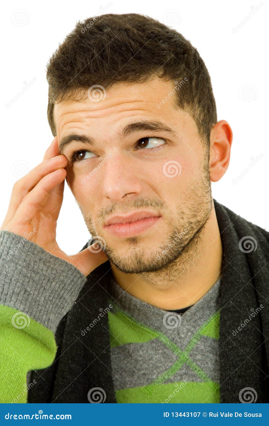 Headache stock image. Image of head, look, hand, pose - 13443107