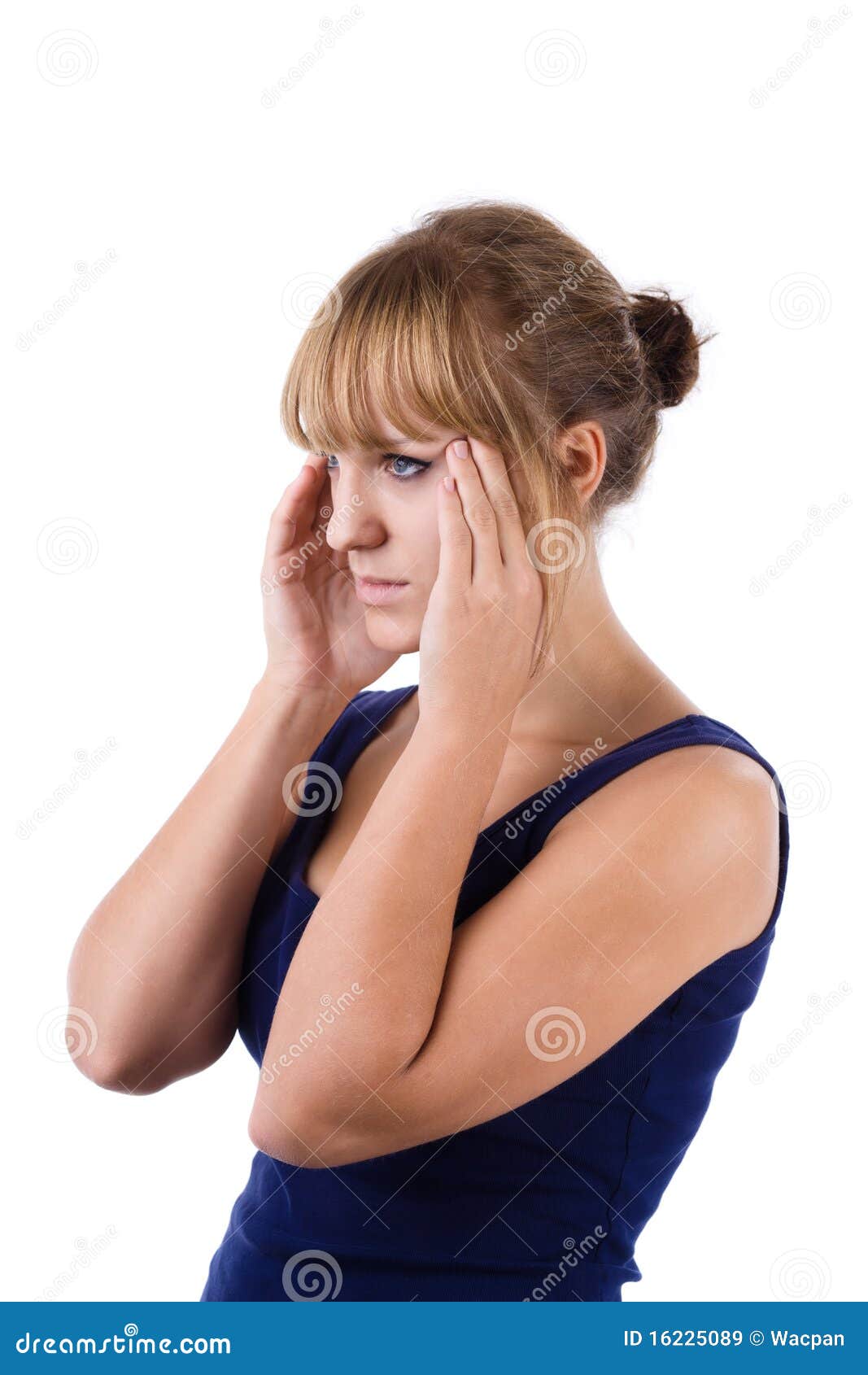 Headache stock image. Image of portrait, medicine, beauty - 16225089