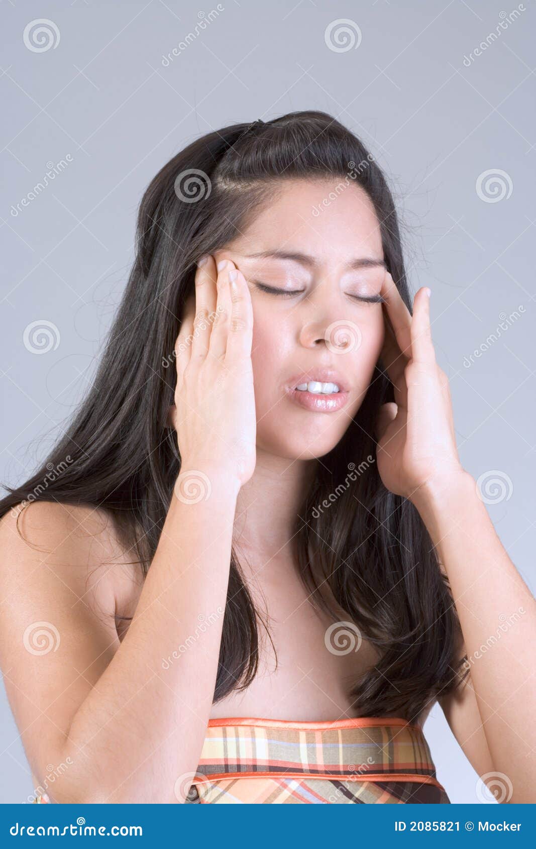 Headache stock image. Image of female, hurt, disease, girl - 2085821