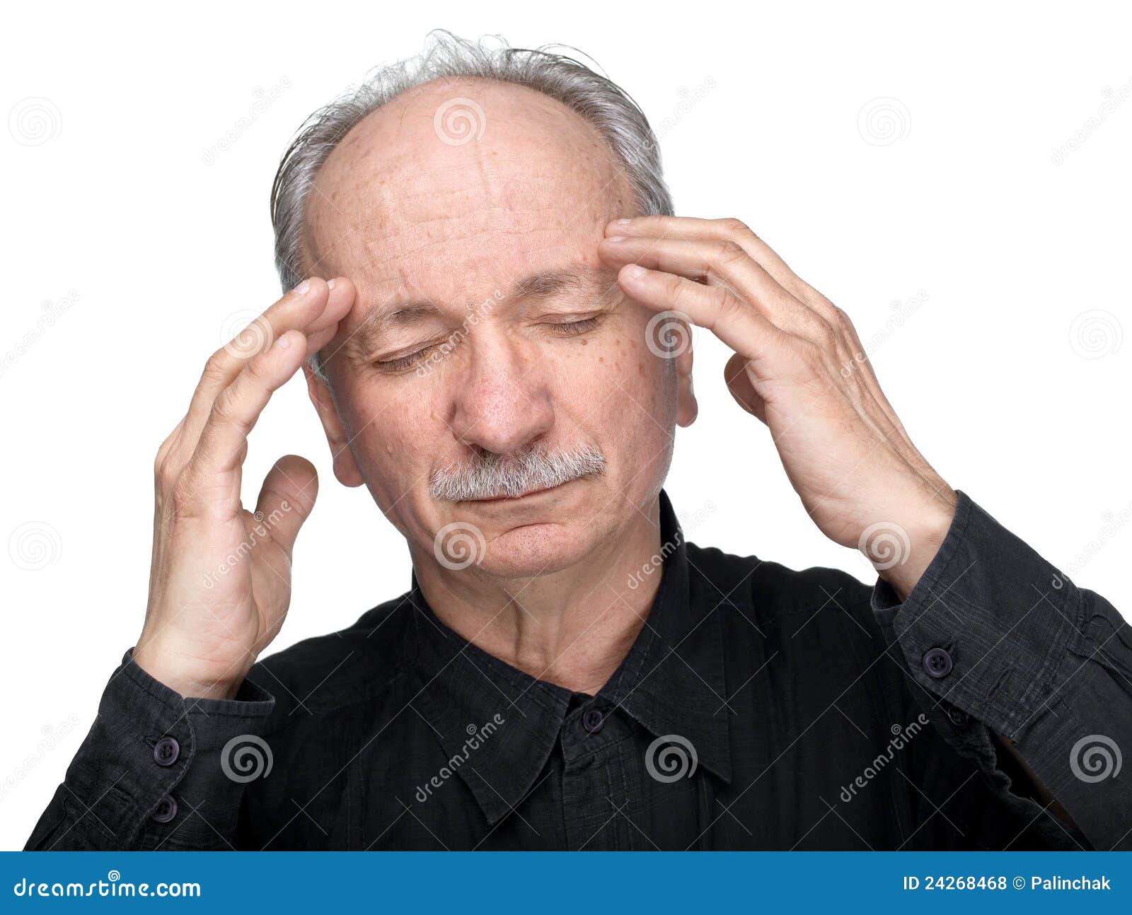 Headache stock photo. Image of senior, isolated, life - 24268468