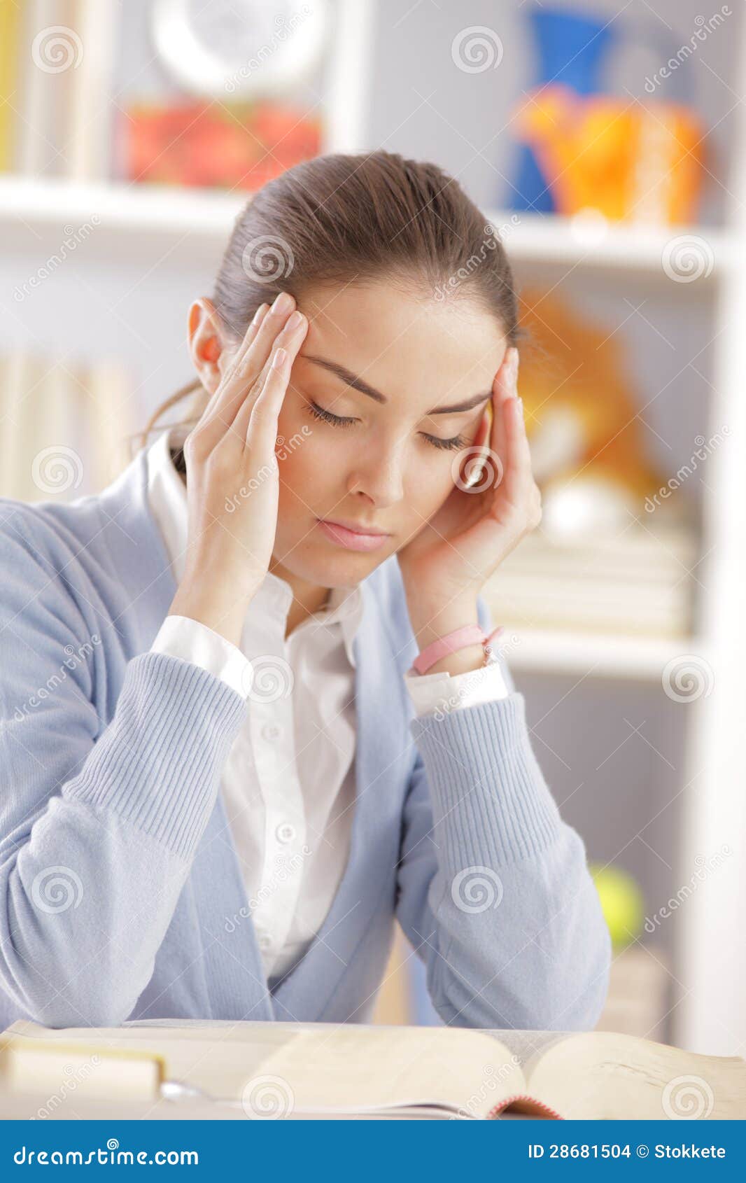 Headache stock photo. Image of young, homework, student - 28681504