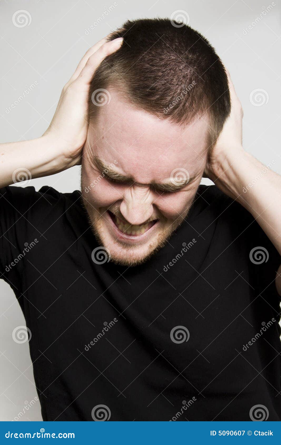 Headache stock image. Image of hands, headache, angry - 5090607