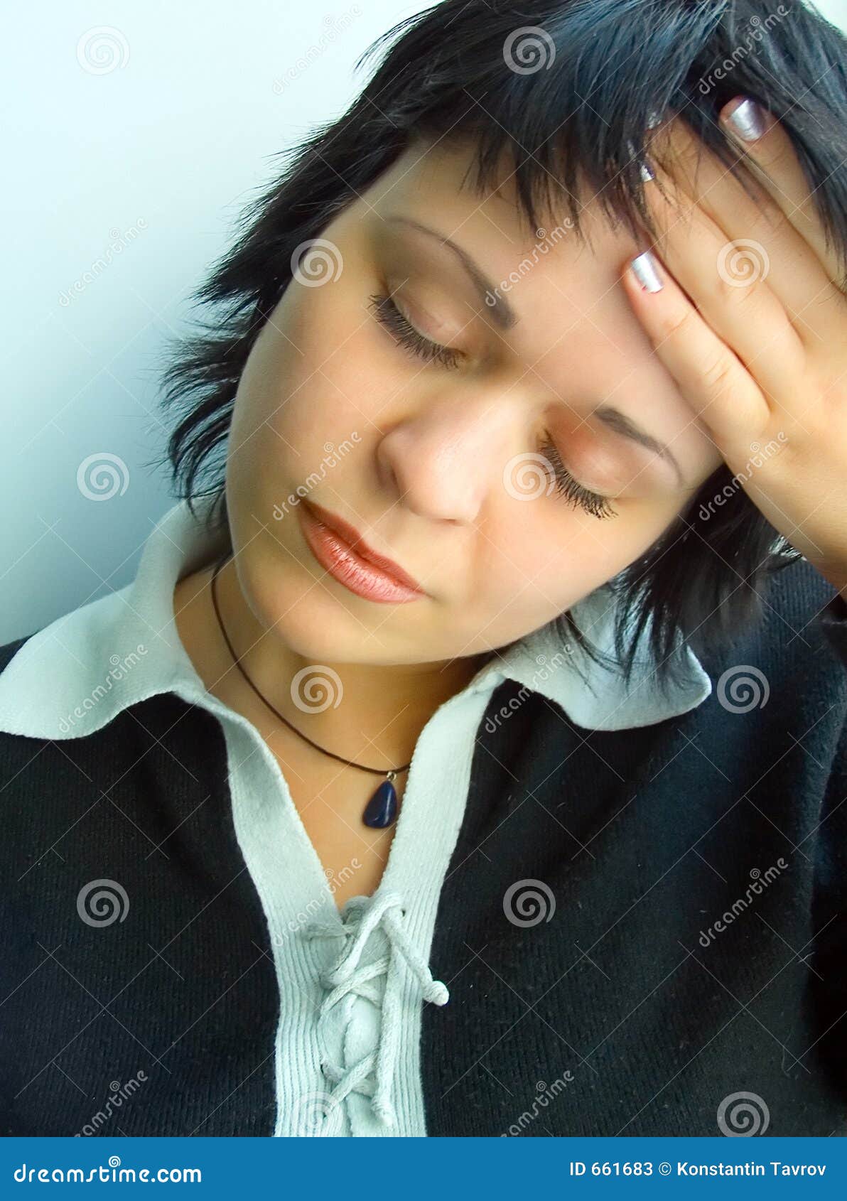 Headache stock image. Image of emotion, gorgeous, business - 661683