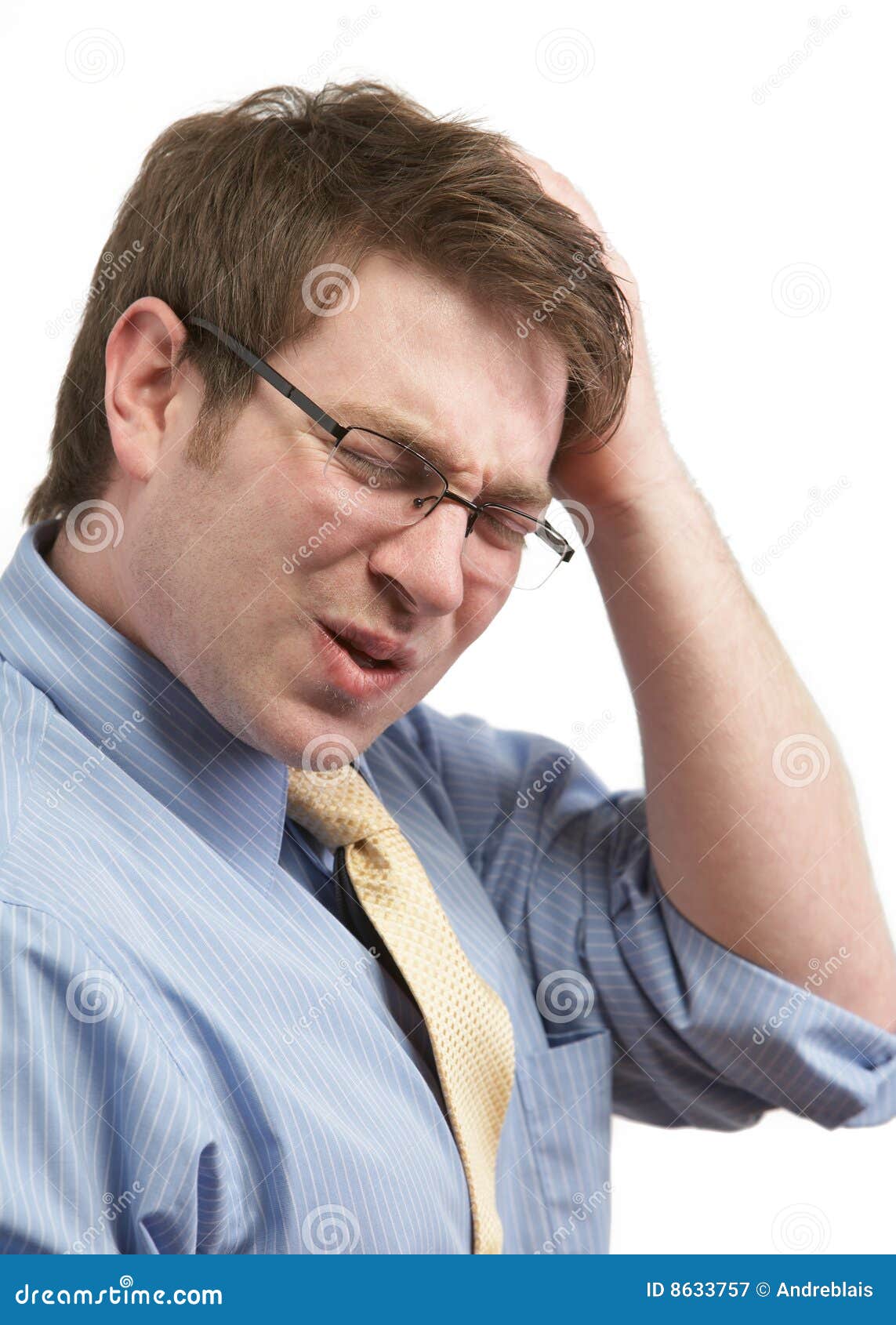 Headache stock image. Image of emotion, caucasian, business - 8633757