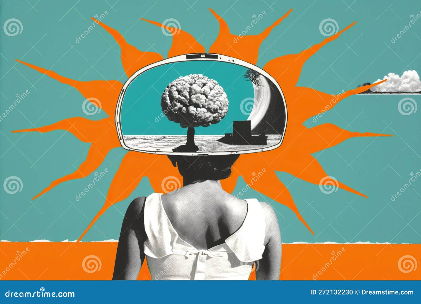 Headache Back View, Concept of Mental Problem, Created with Generative ...