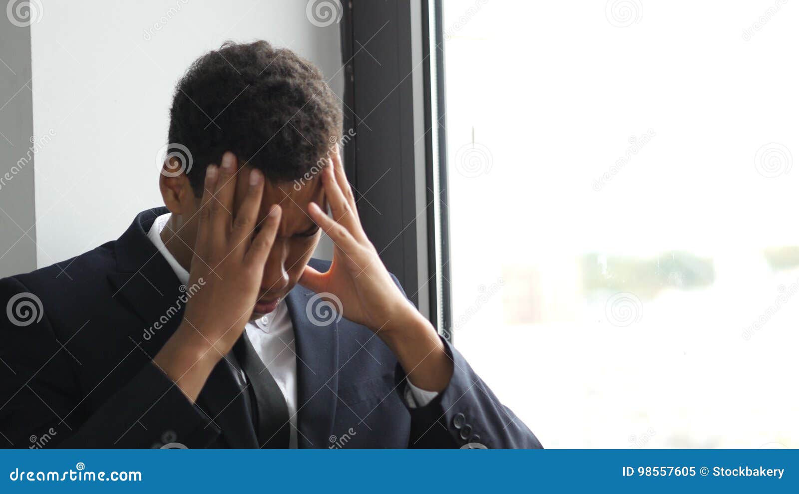 Headache, Businessman in Problem, Thinking for Solution Stock Image ...