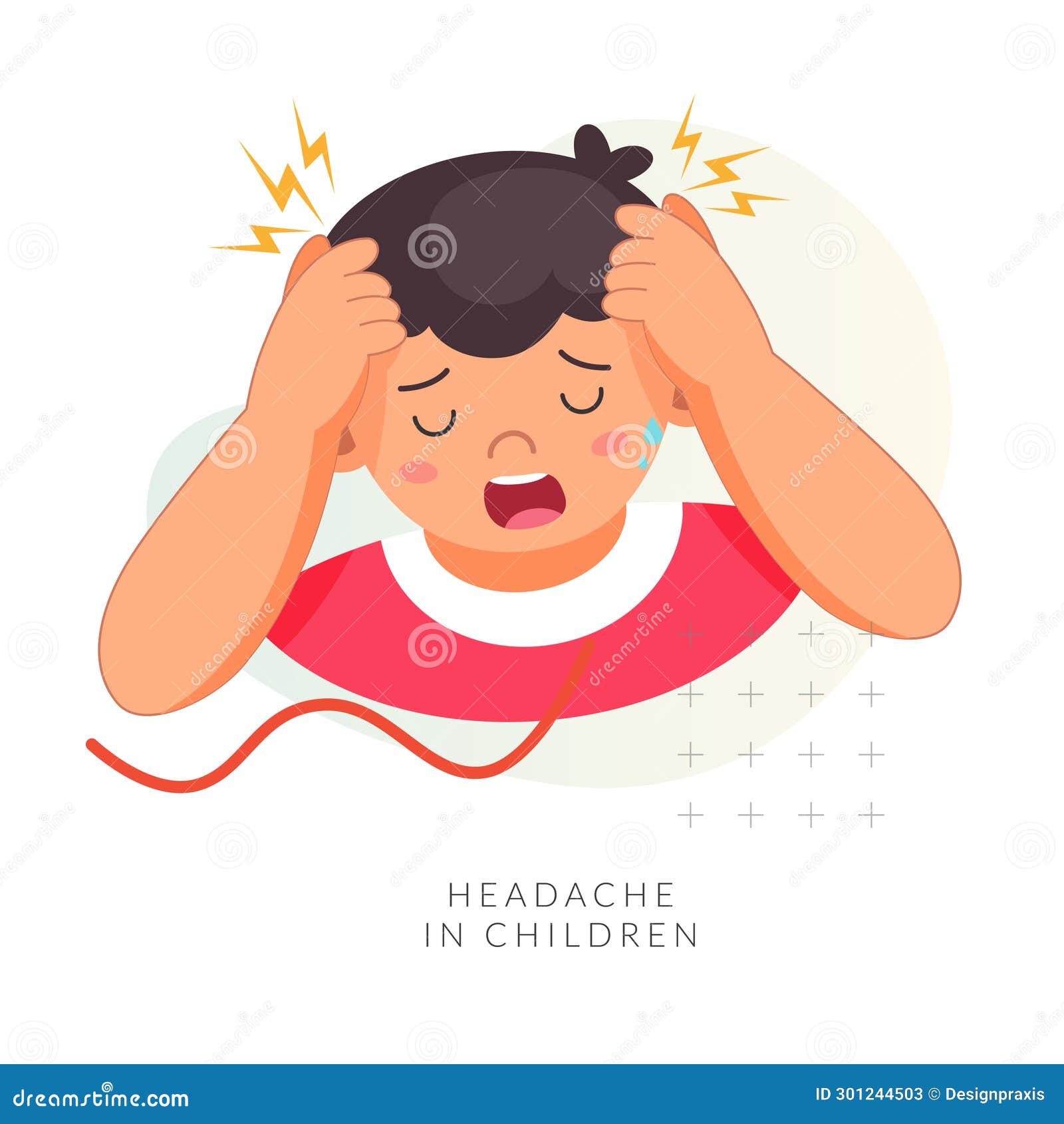 Headache in Children - Stock Illustration Stock Illustration ...