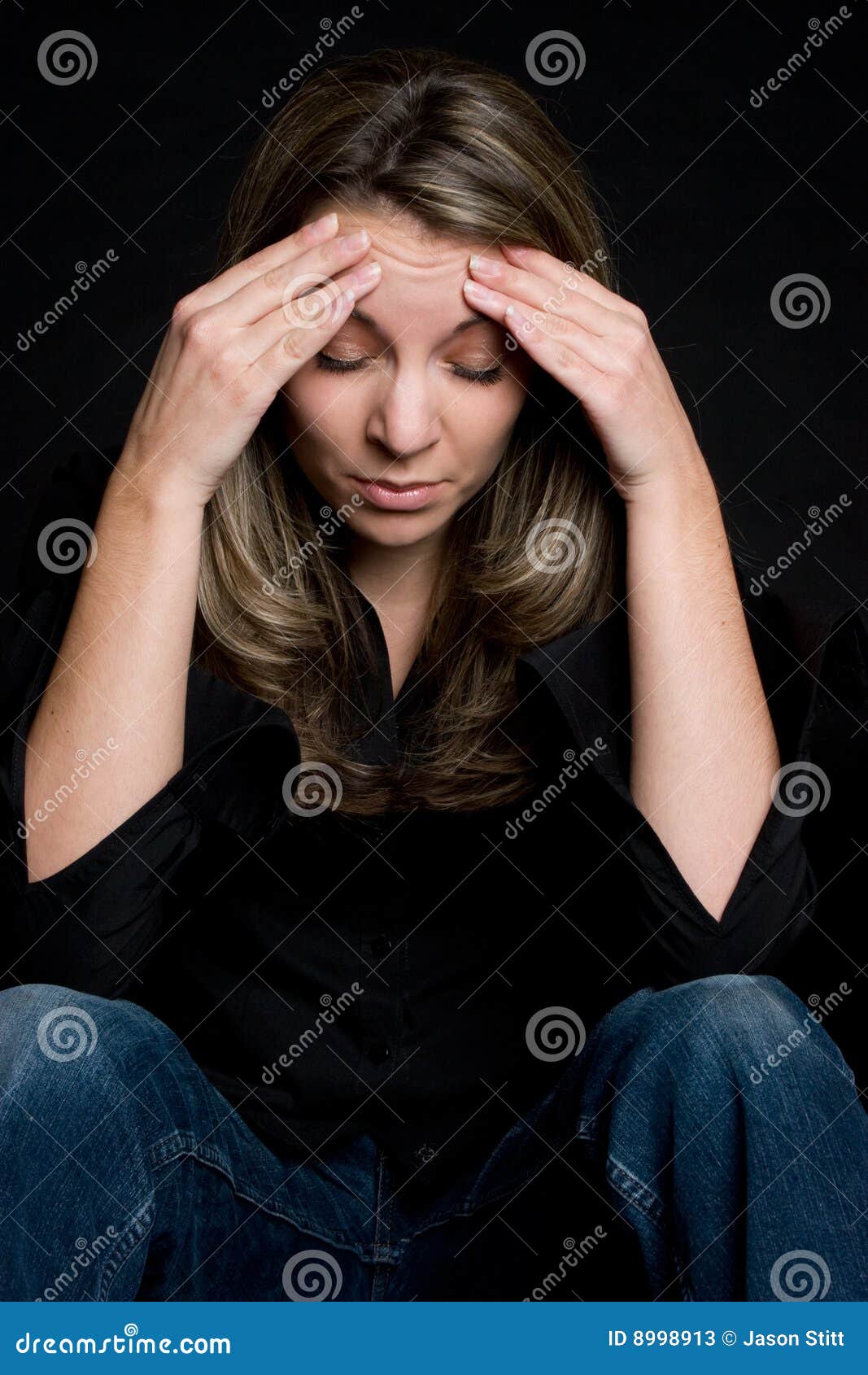 Headache Girl stock image. Image of teen, teenagers, expression - 8998913