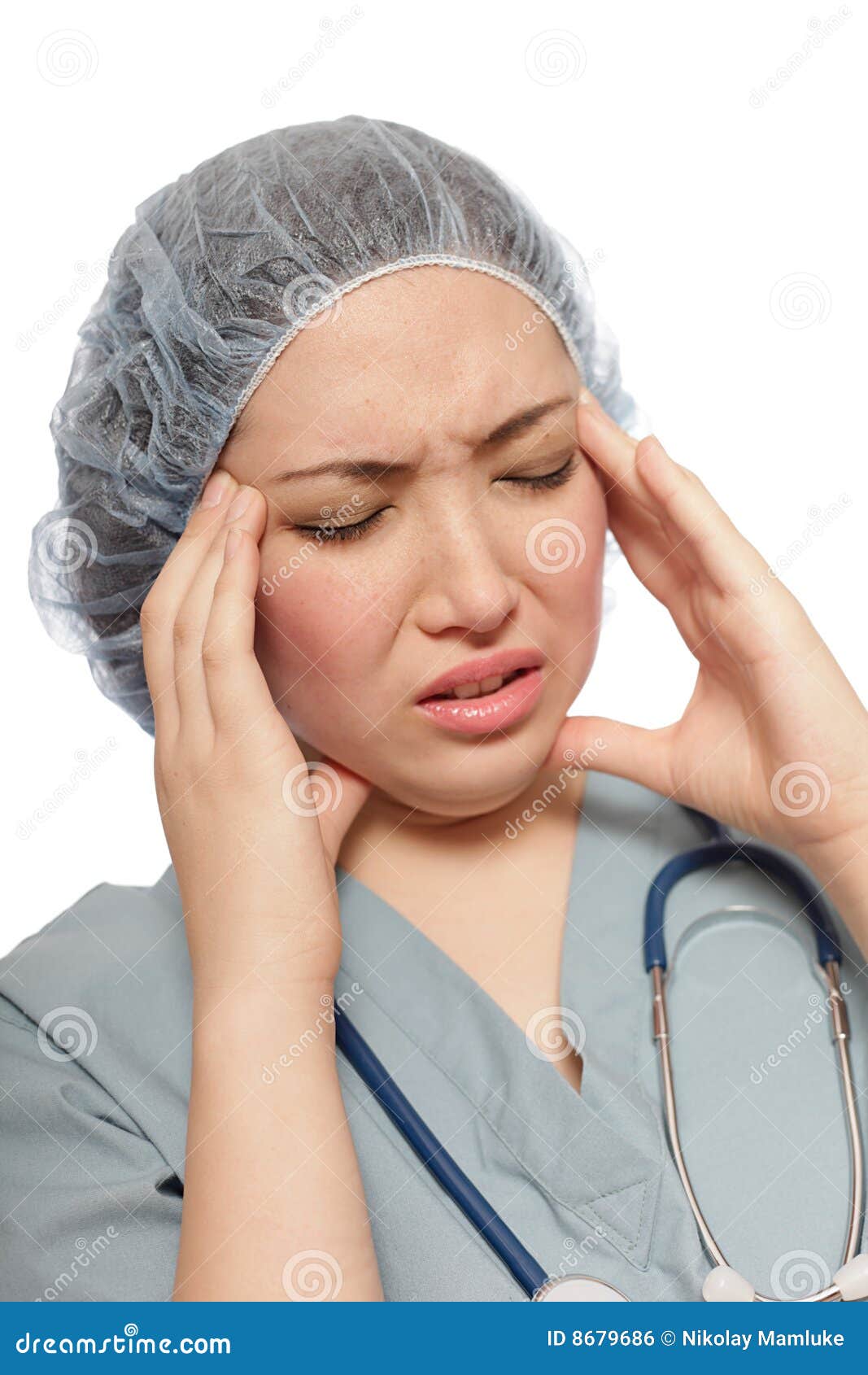 Headache at the hospital stock photo. Image of alone, american - 8679686