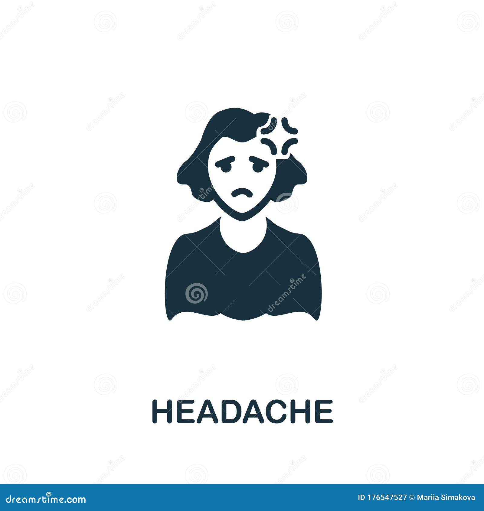 Headache Icon. Simple Illustration from Coronavirus Collection Stock ...