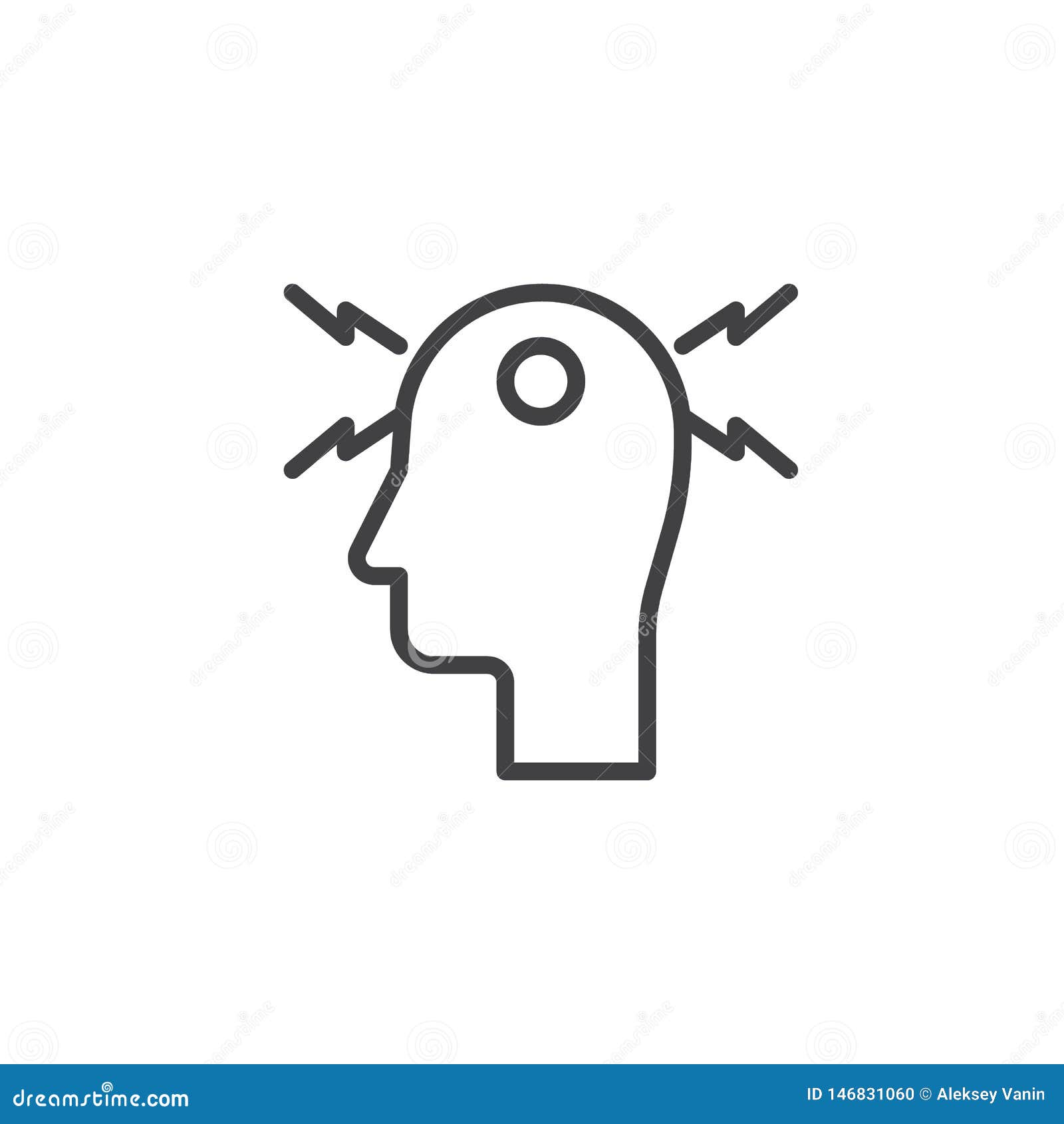 Headache line icon stock vector. Illustration of headache - 146831060 Headache line icon stock vector. Illustration of headache - 146831060