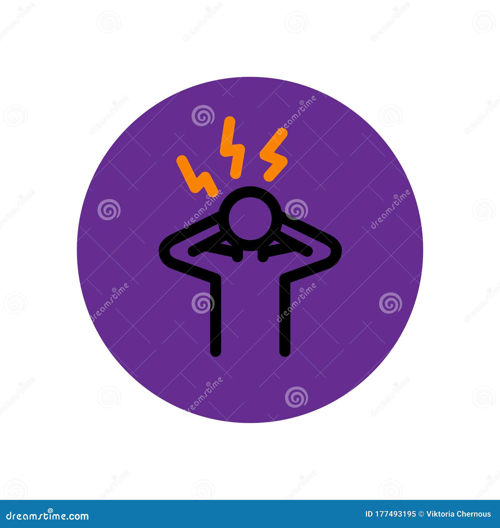 Headache Line Icon, Vector Illustration Stock Illustration ... Headache Line Icon, Vector Illustration Stock Illustration ...