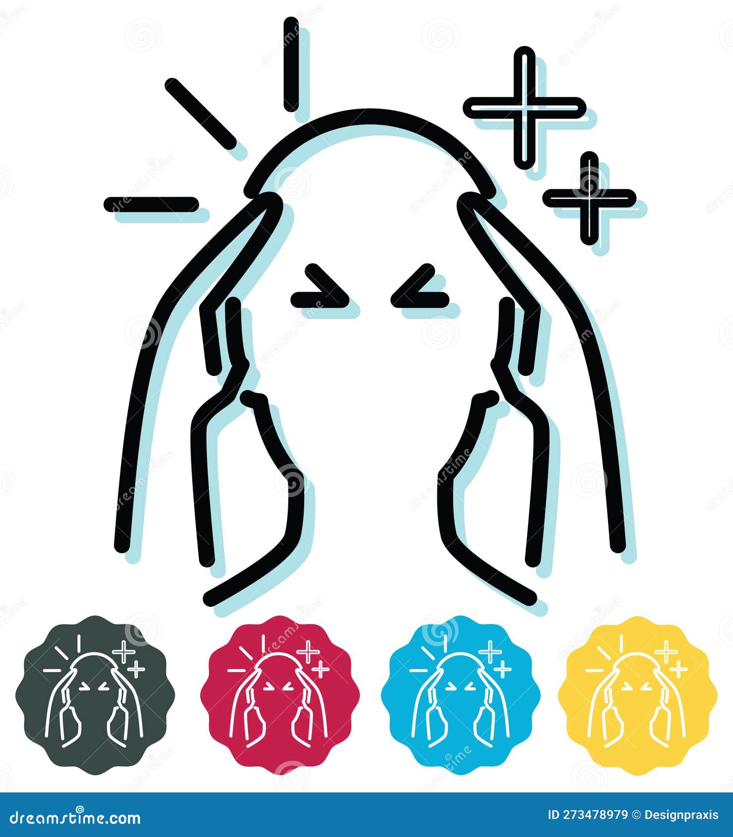 Headache - Migraine Icon stock illustration. Illustration of ...