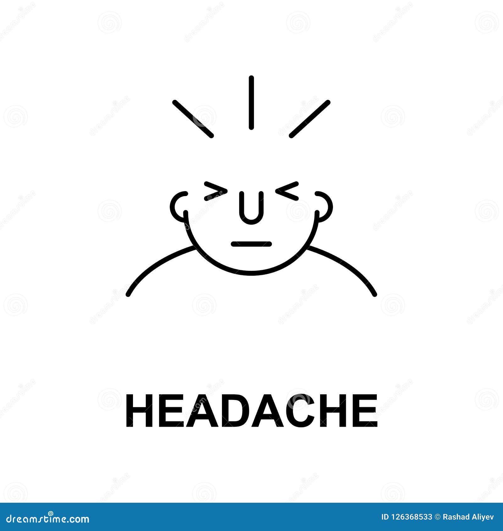 Headache on Mind Icon. Element of Human Mind Icon for Mobile Concept ...