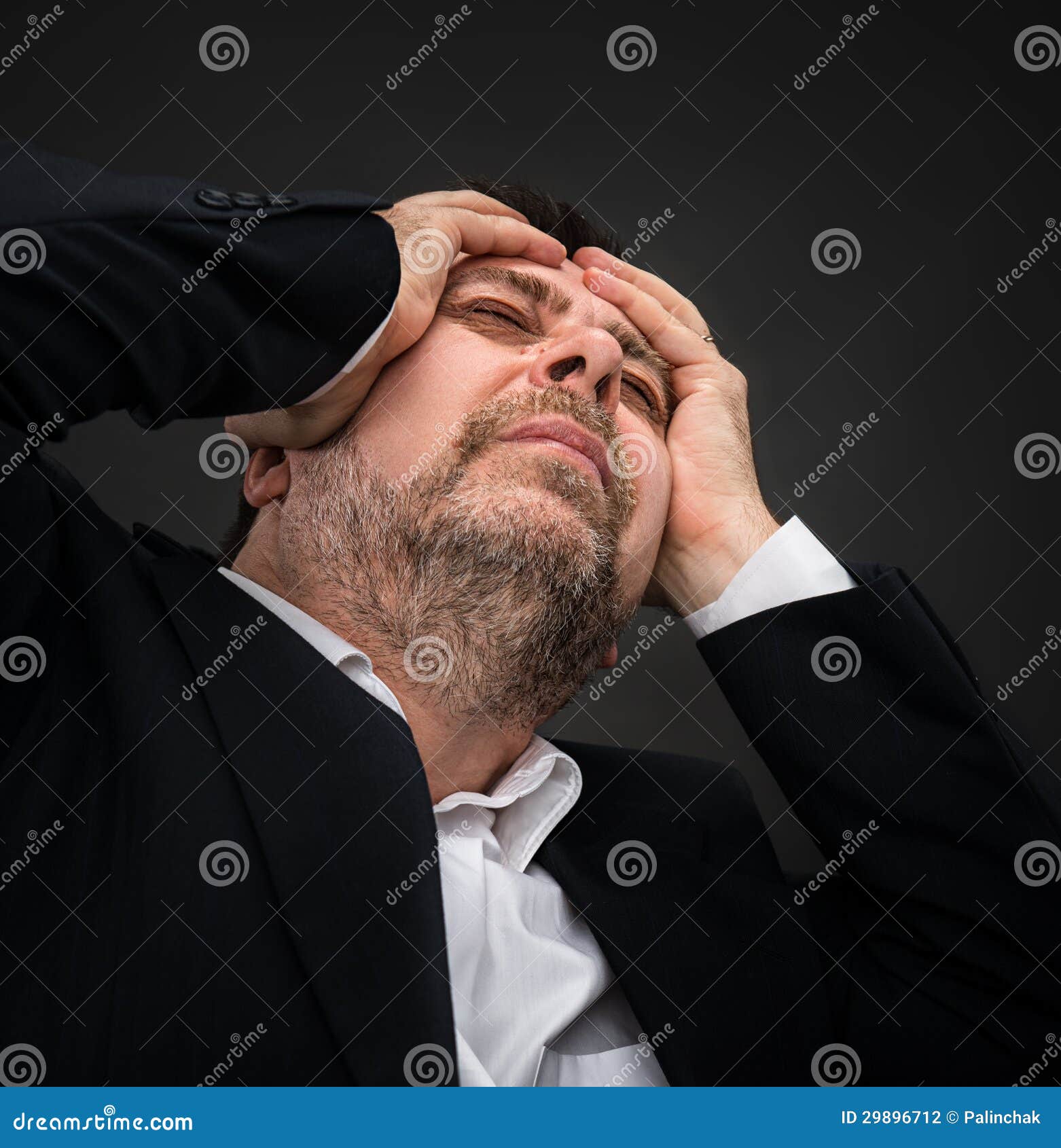 Headache. Portrait of an Elderly Ma Stock Photo - Image of illness ...