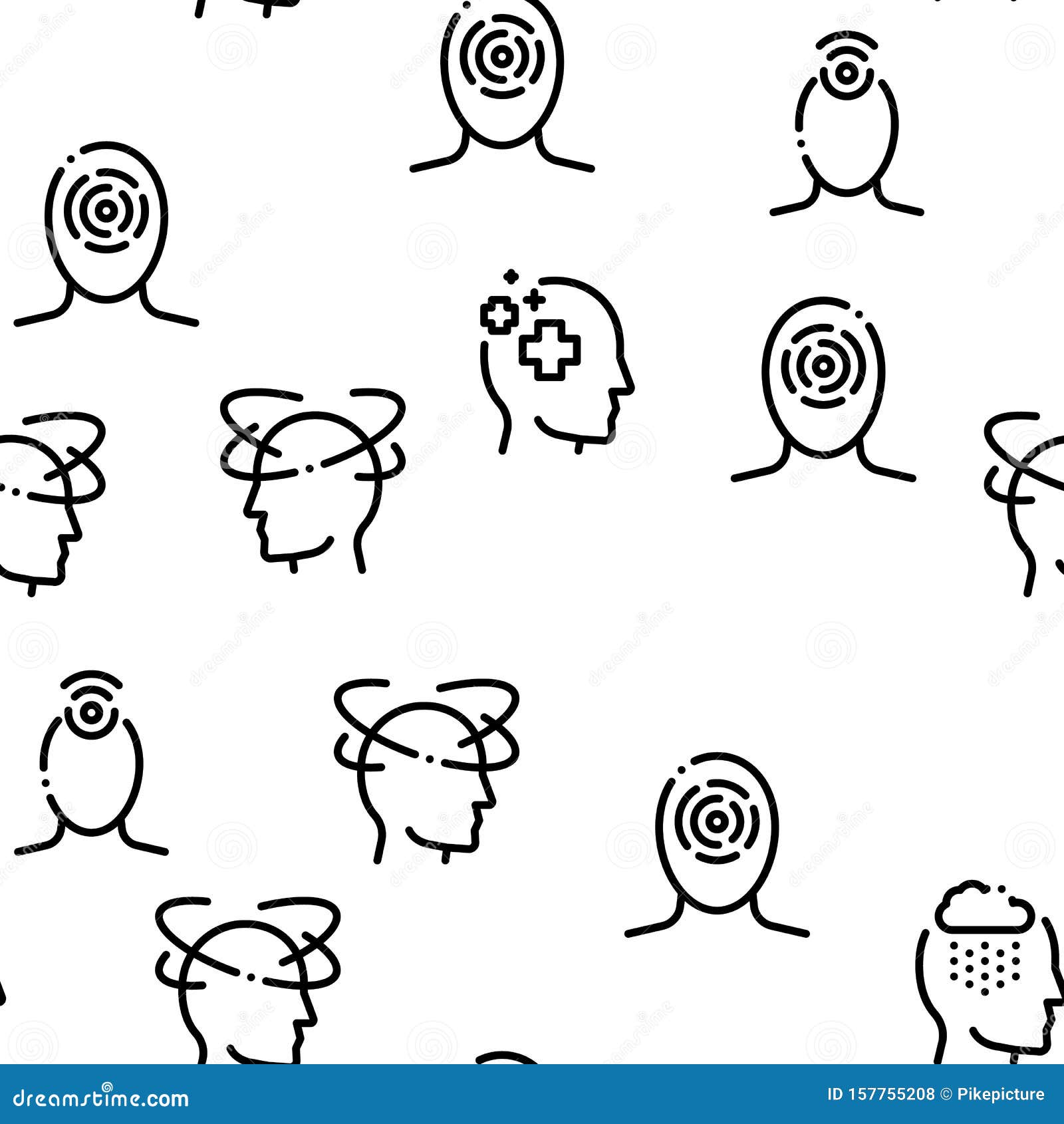 Headache Seamless Pattern Vector Stock Vector - Illustration of ...
