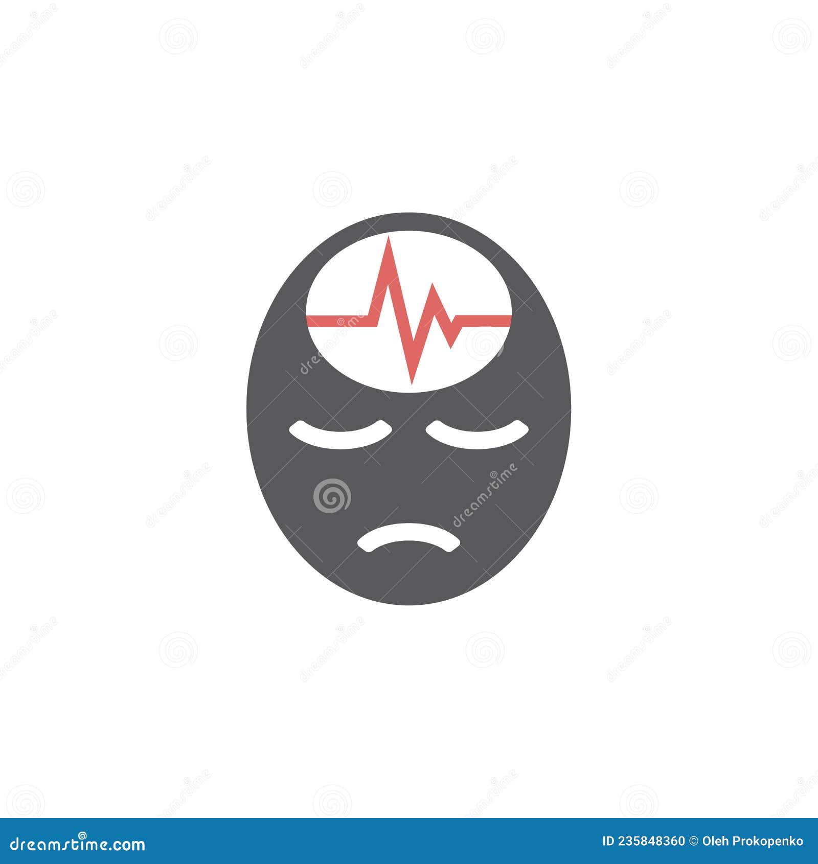 Headache Sign. Vector Icon for Web Graphic. Stock Vector - Illustration ...