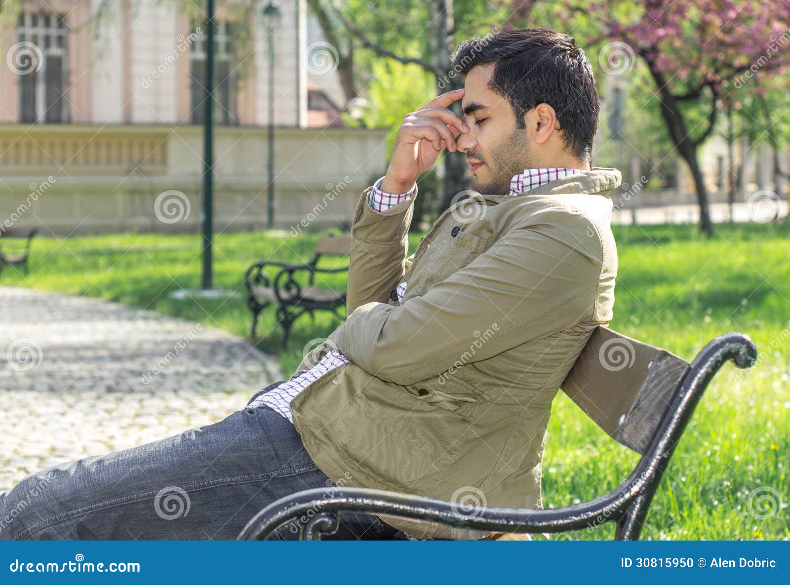 Person Sitting On Bench Profile