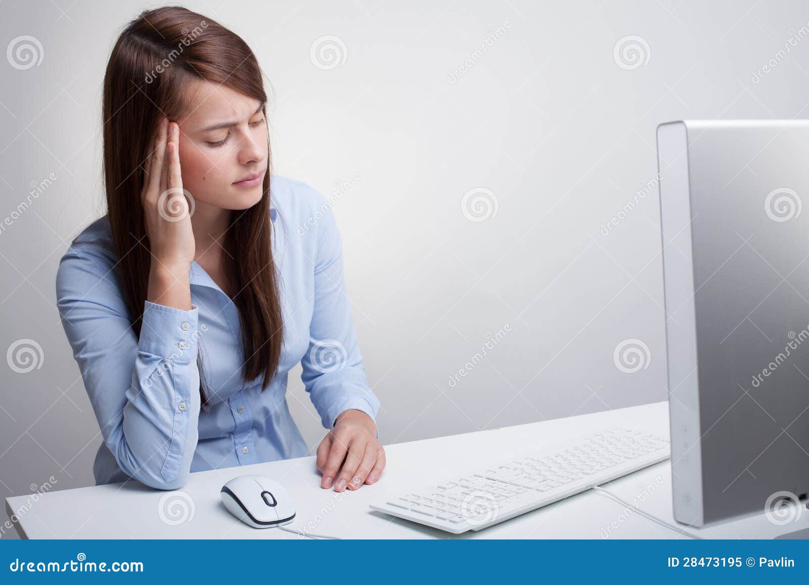 Headache at work stock image. Image of business, office - 28473195