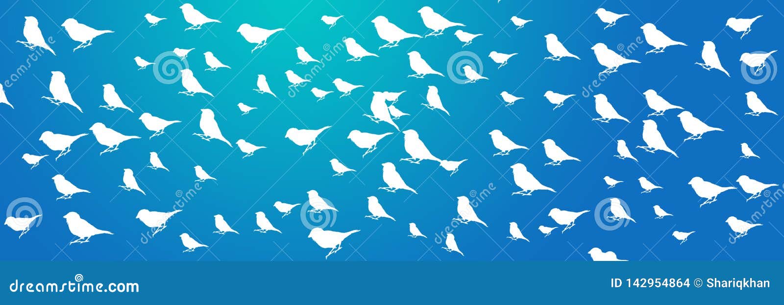 Header Background Birds House Sparrows Stock Illustration ...