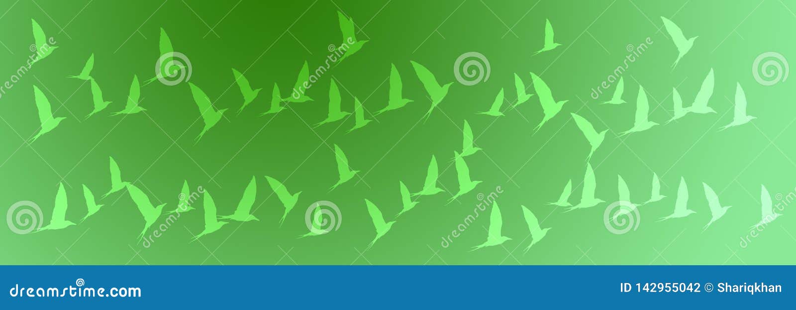Header Background Flying Birds River Tern Stock Illustration ...
