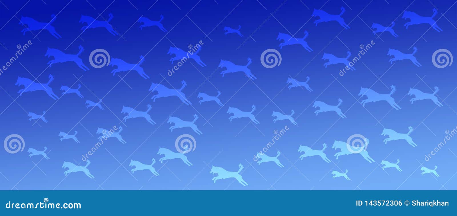 Header Background Pet Dogs Pattern on Blue Gradient Background Stock ...