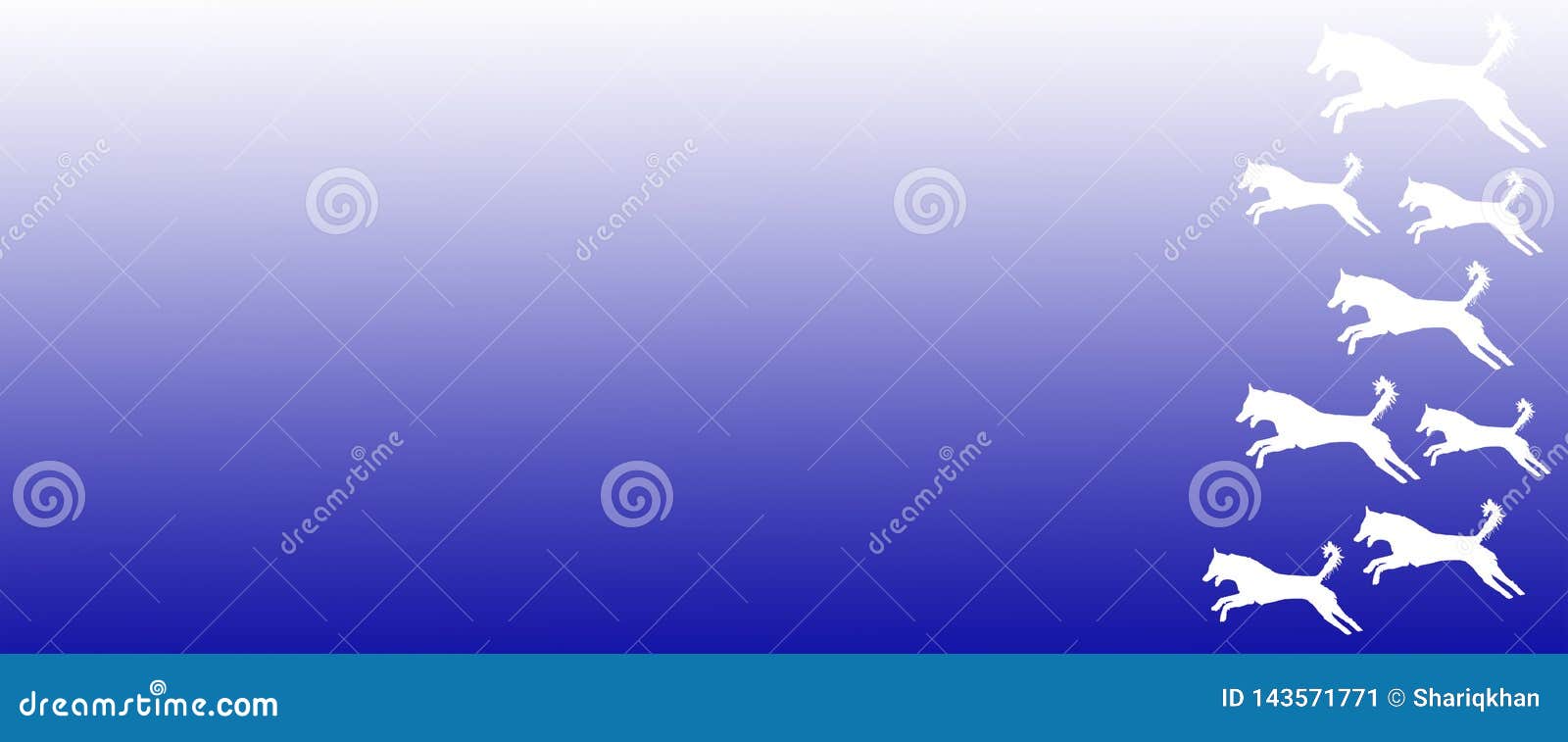 Header Background Pet Dogs Pattern on Blue Gradient Background Stock ...