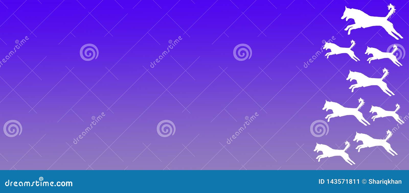 Header Background Pet Dogs Pattern on Blue Gradient Background Stock ...